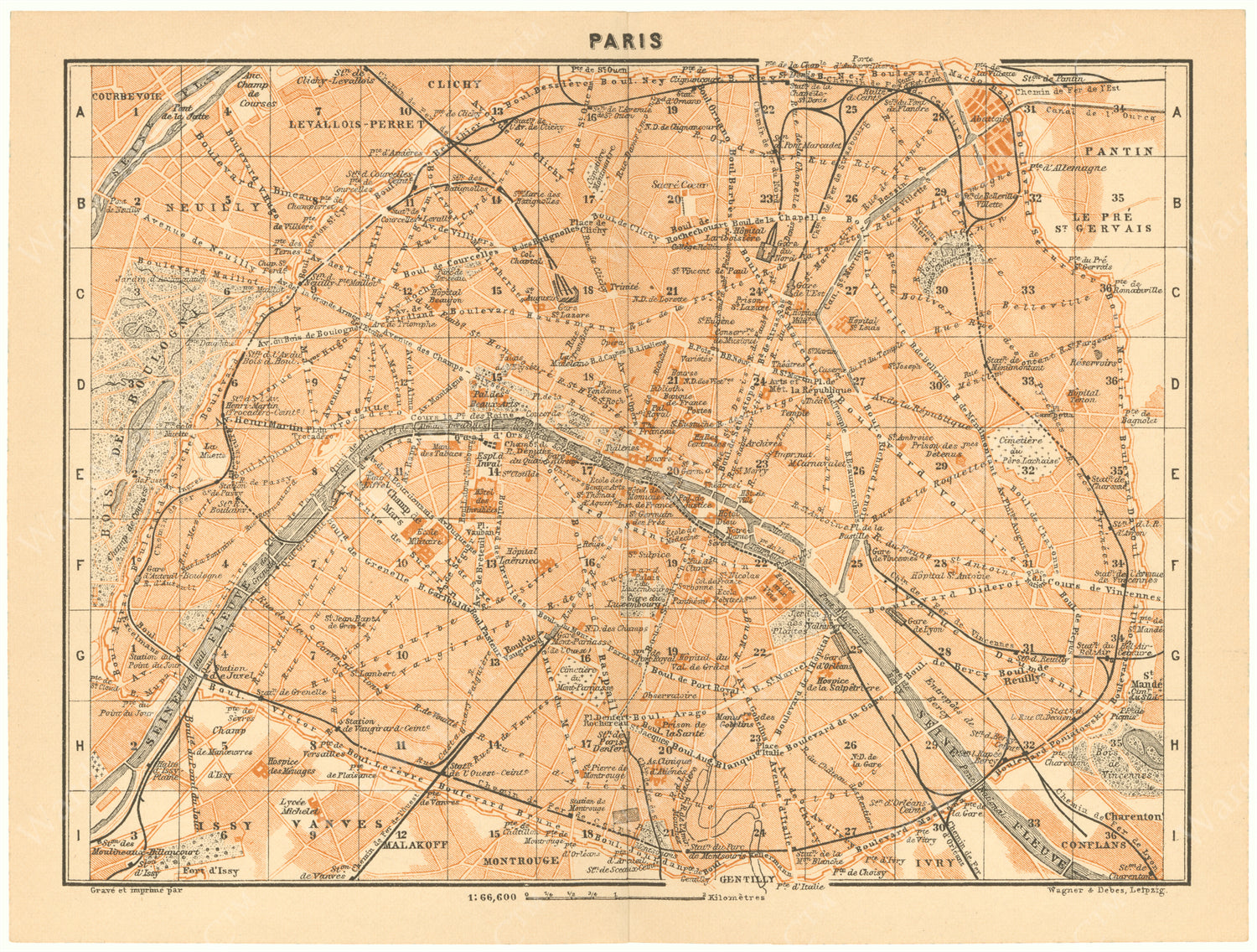 Paris, France 1909 – WardMaps LLC
