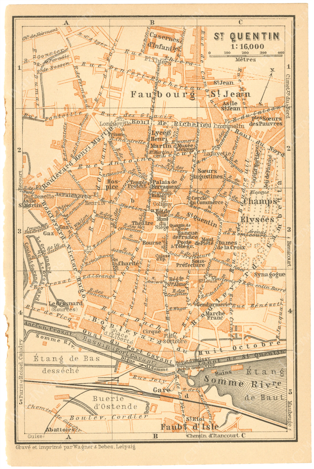 Saint-Quentin, France 1909 – WardMaps LLC