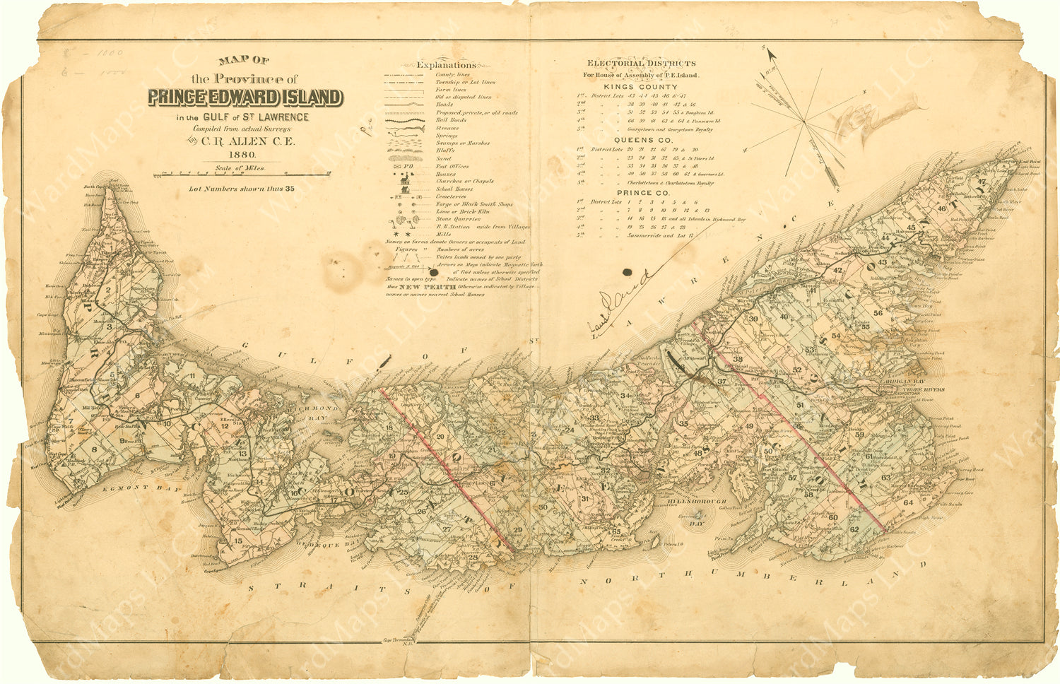 Prince Edward Island, Canada 1880 – WardMaps LLC