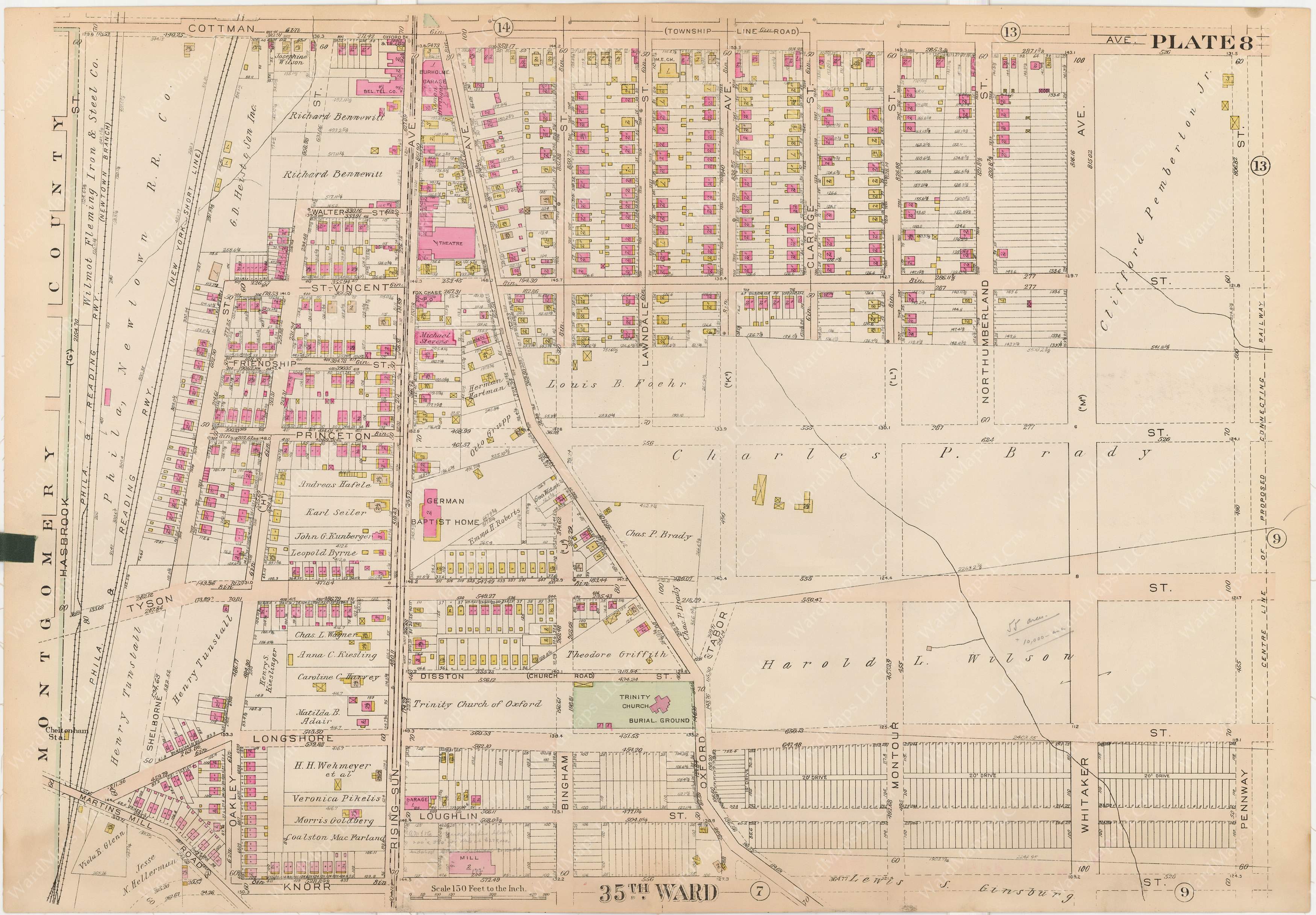 Philadelphia, Pennsylvania, 1927, 35th Ward: Plate 008 – WardMaps LLC