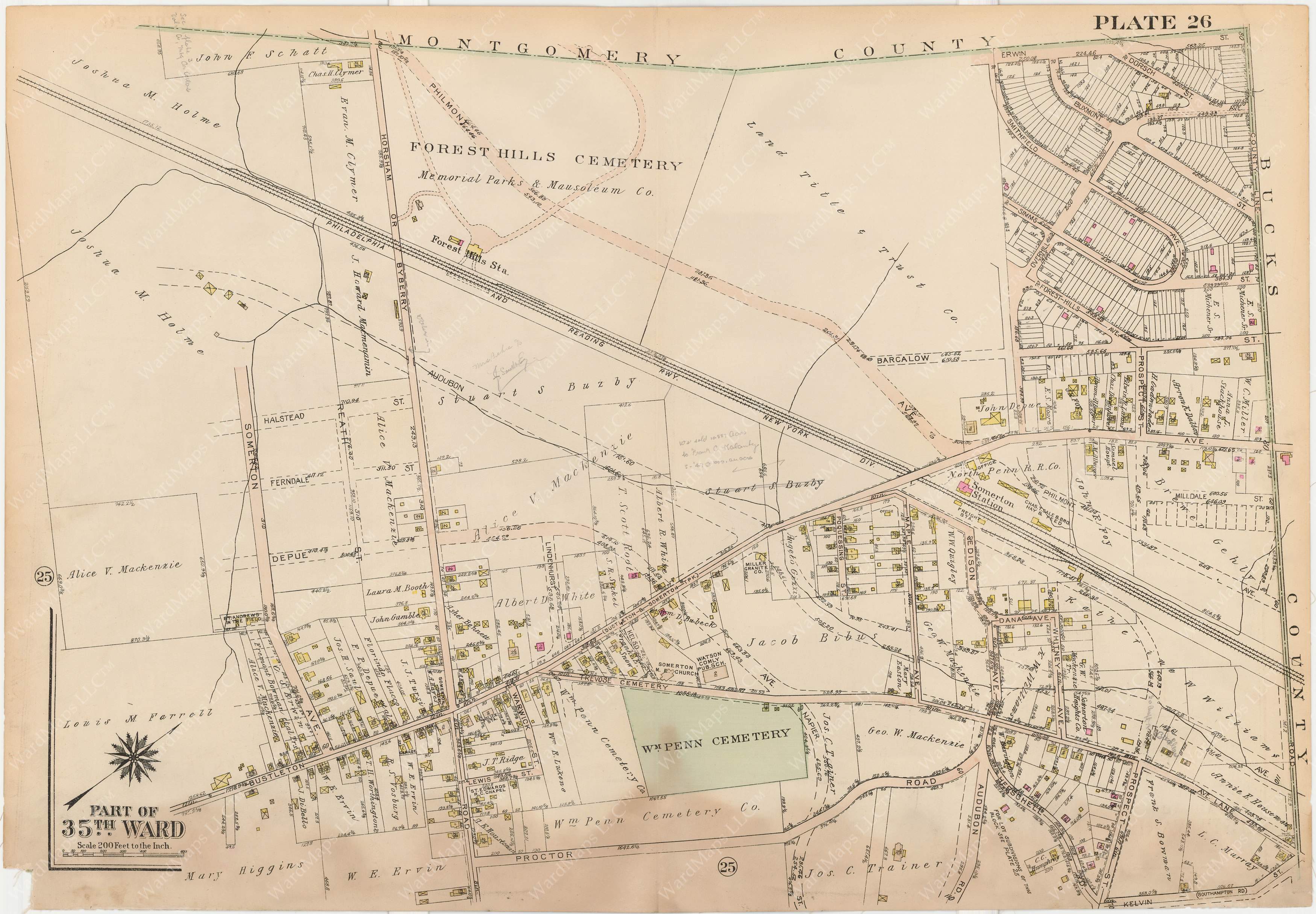 Philadelphia, Pennsylvania, 1927, 35th Ward: Plate 026 – WardMaps LLC
