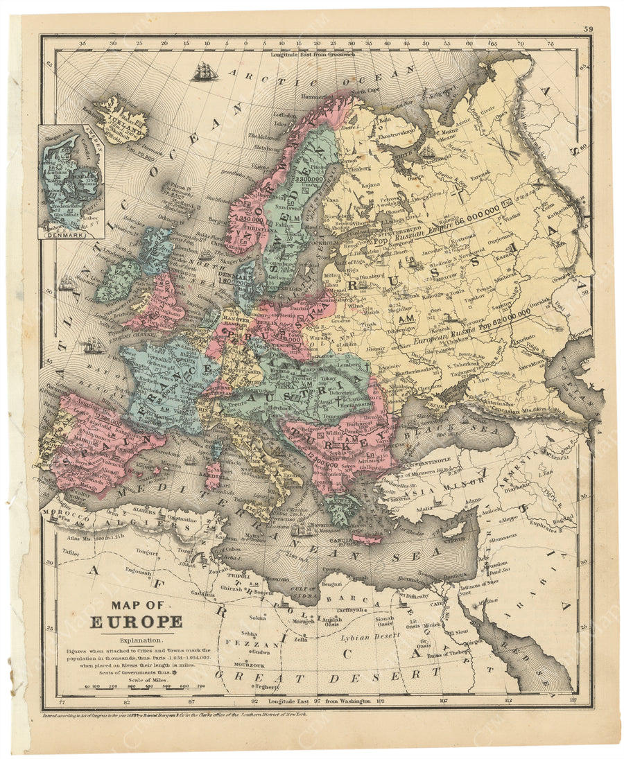 Europe 1853 – WardMaps LLC