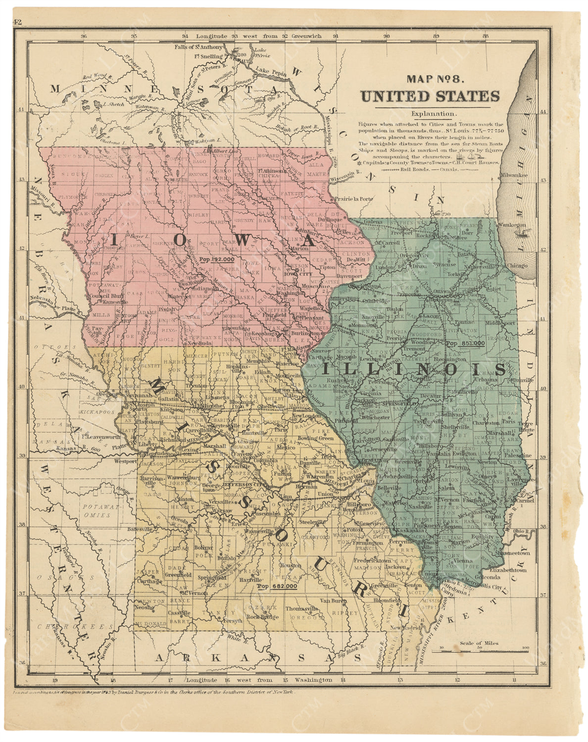 Illinois, Iowa, and Missouri 1853 – WardMaps LLC