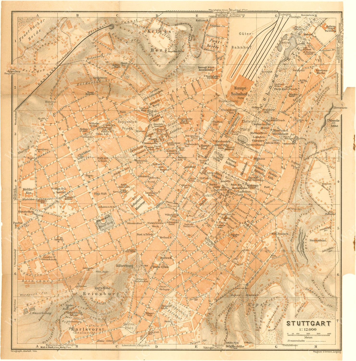 Stuttgart, Germany 1929 – WardMaps LLC