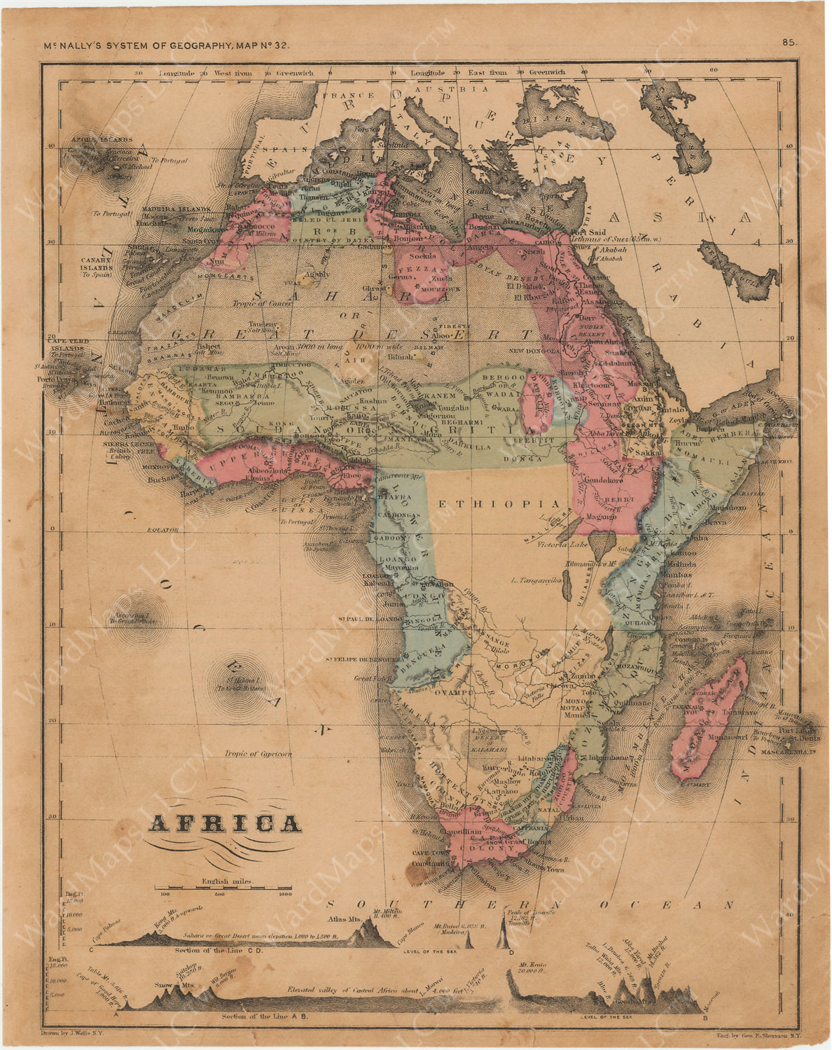 Africa 1874 – WardMaps LLC