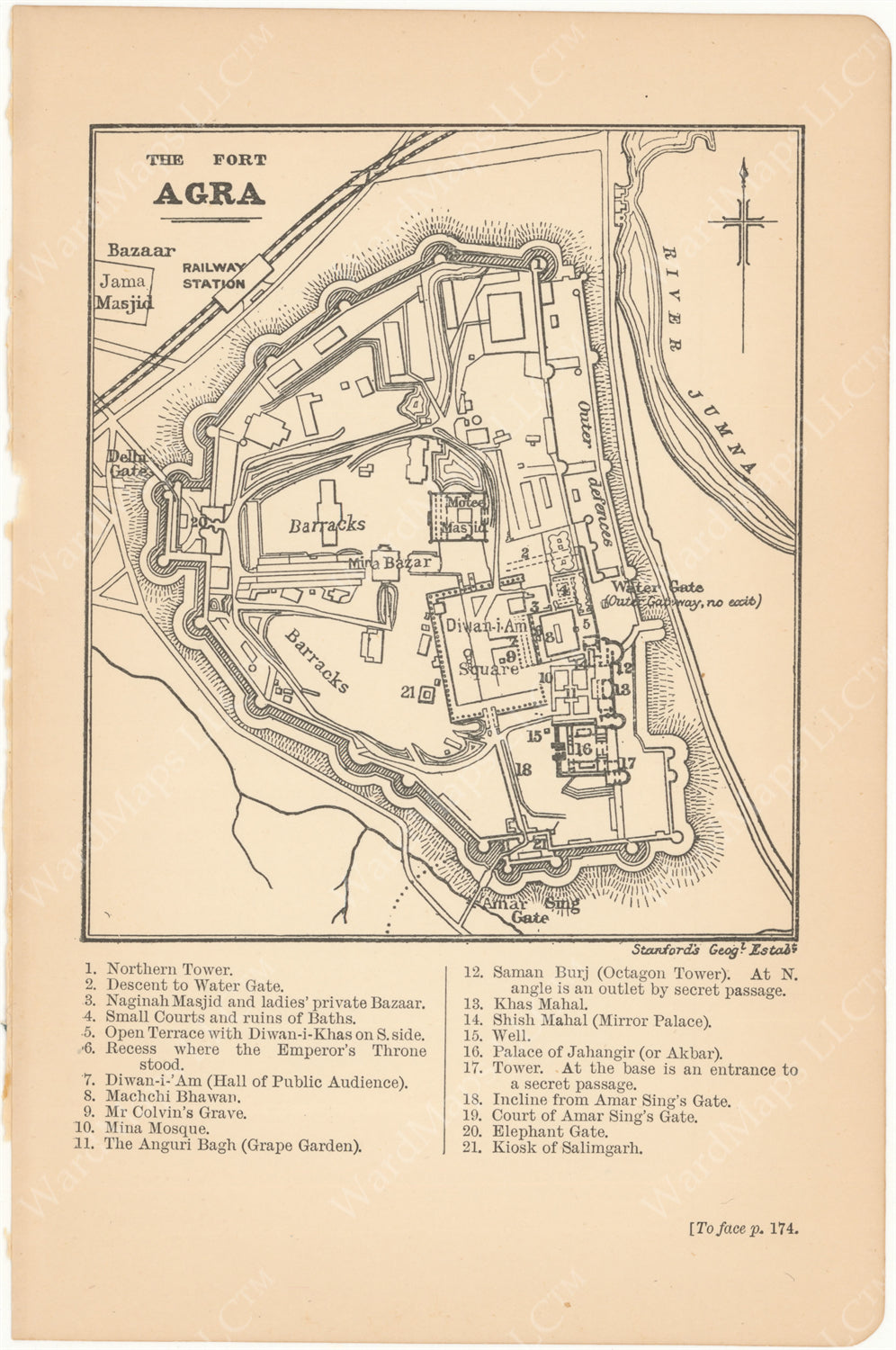 Agra, India 1905: Fort – WardMaps LLC