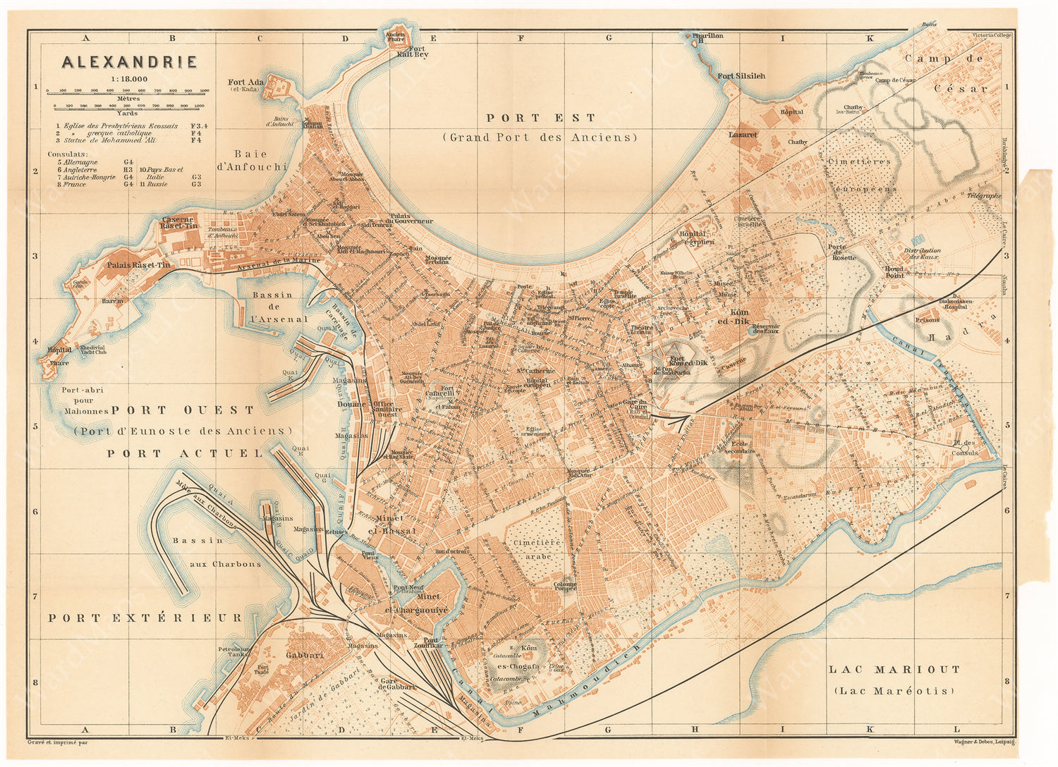 Alexandria, Egypt 1911 – WardMaps LLC
