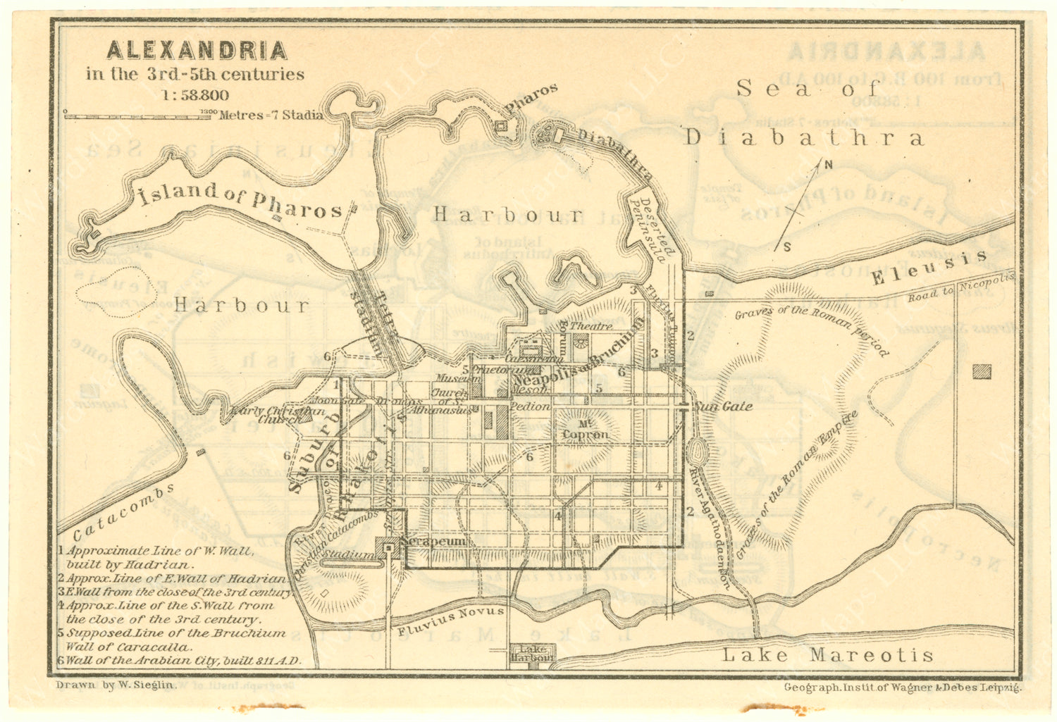 Alexandria, Egypt 1914: Ancient City in the 3rd-5th Centuries ...