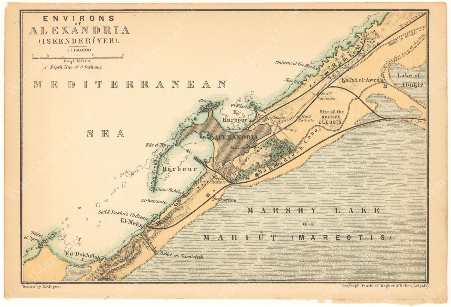 Alexandria Region, Egypt 1885 – WardMaps LLC