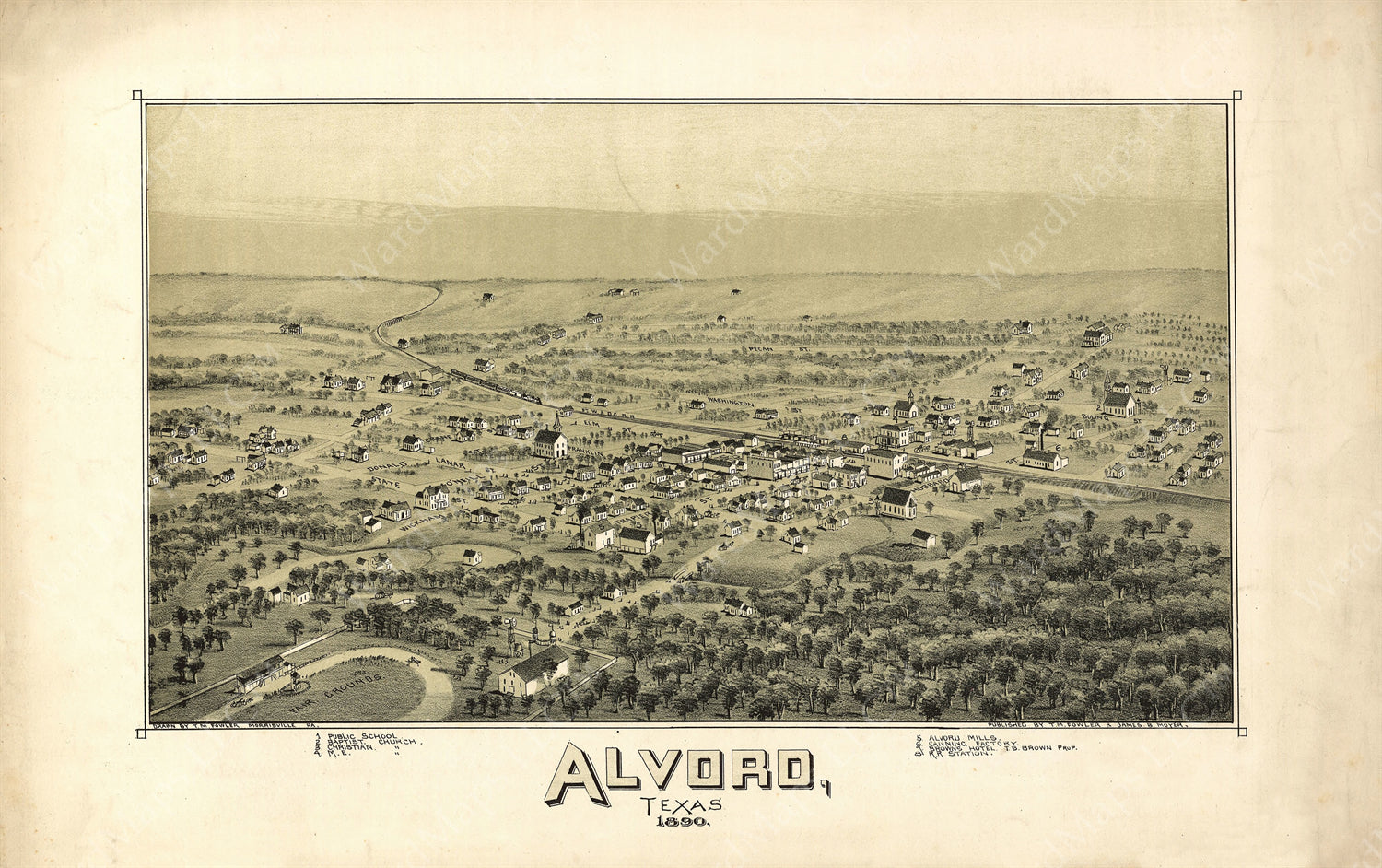 Alvord, Texas 1890 – WardMaps LLC