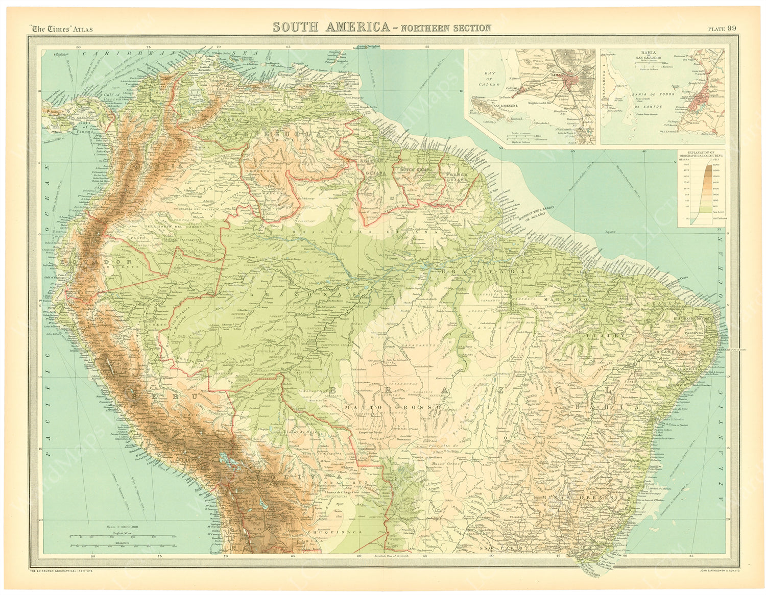 South America 1922: Northern Part – WardMaps LLC