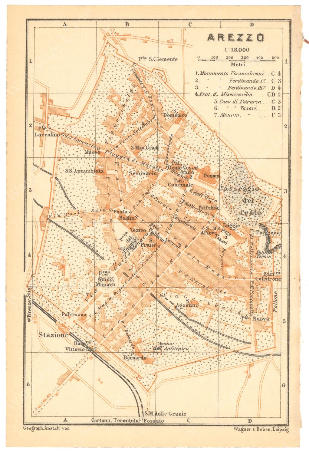 Large Detailed Map Of Arezzo Map Detailed Map Arezzo