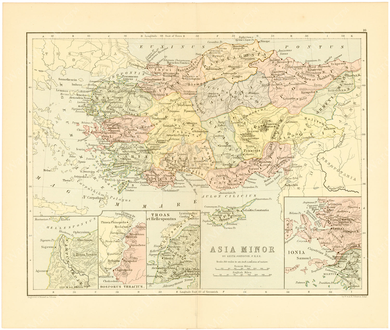 Classical Map c.1897: Ancient Asia Minor (Turkey) – WardMaps LLC