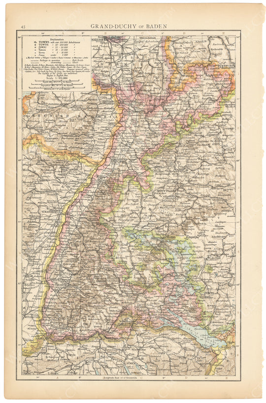 Baden, Grand-Duchy, Germany 1895 – WardMaps LLC