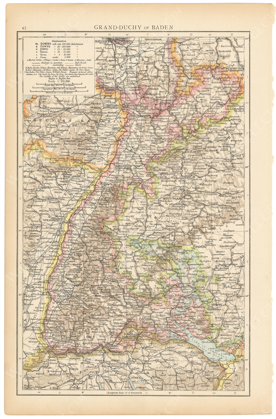 Baden, Grand-Duchy, Germany 1895 – WardMaps LLC