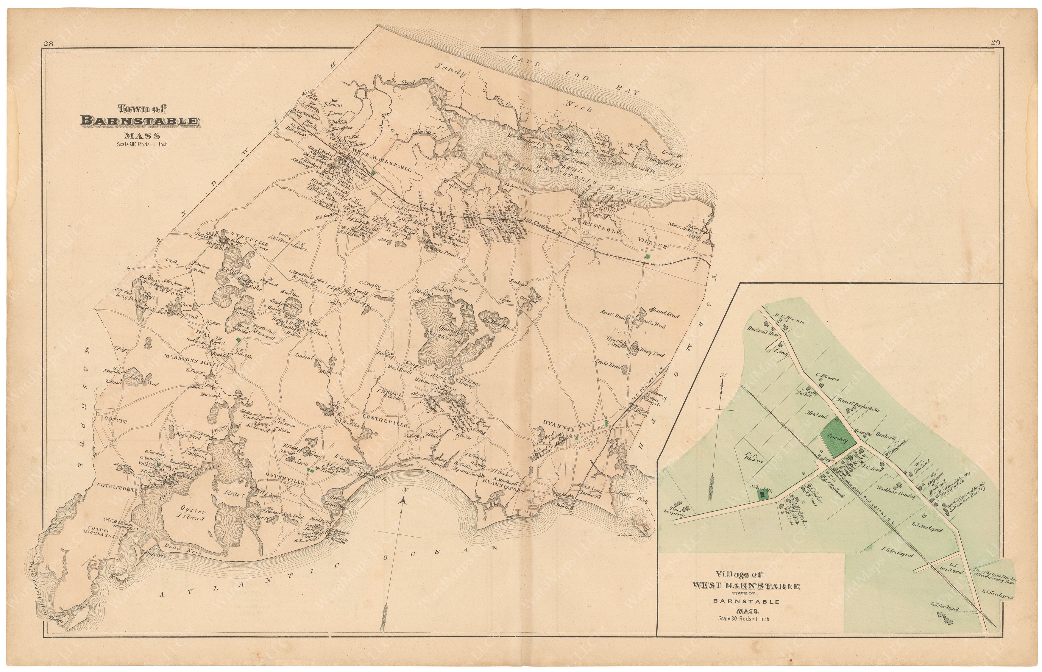 Barnstable, Massachusetts 1880 – WardMaps LLC