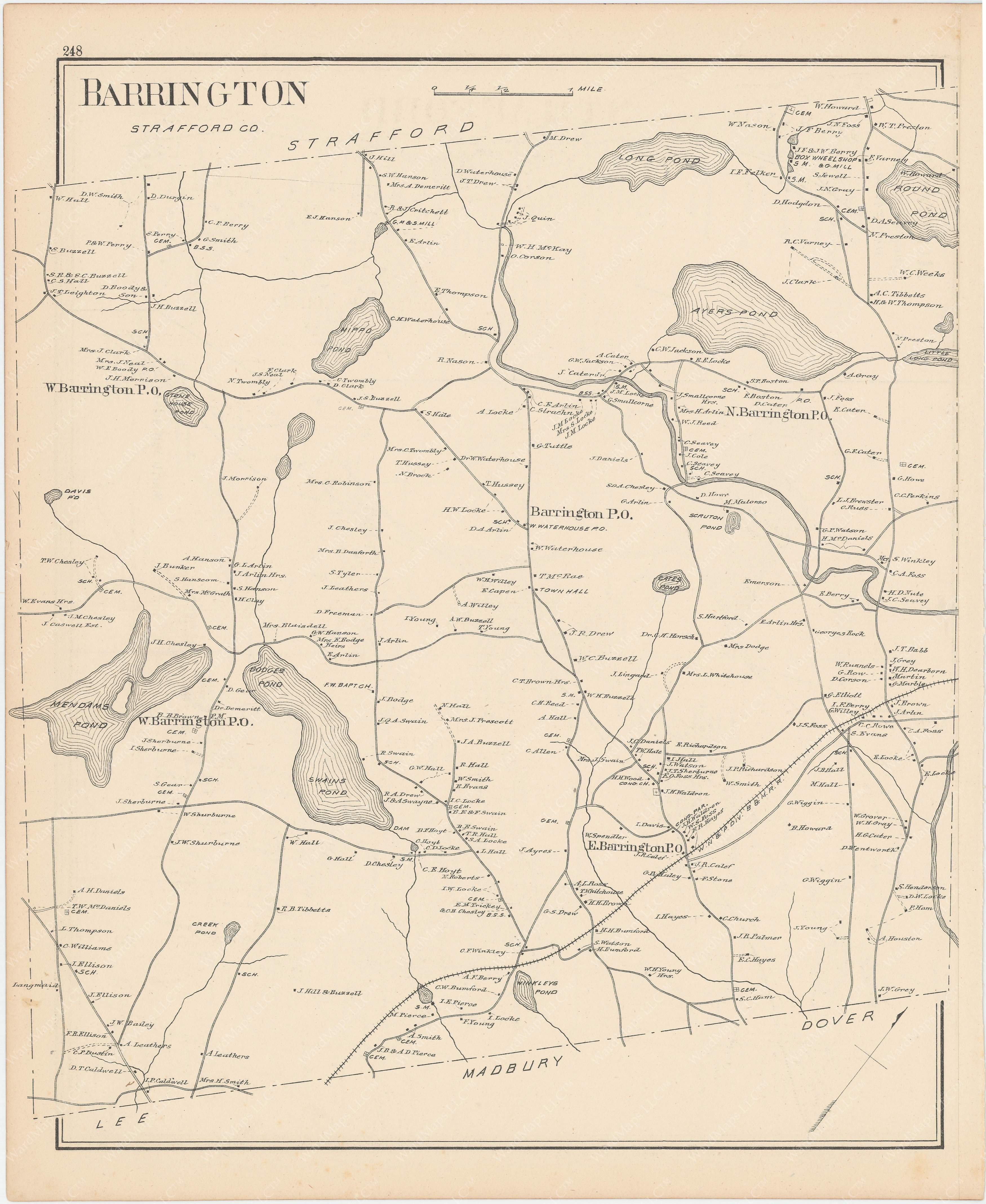 Barrington, New Hampshire 1892 – WardMaps LLC
