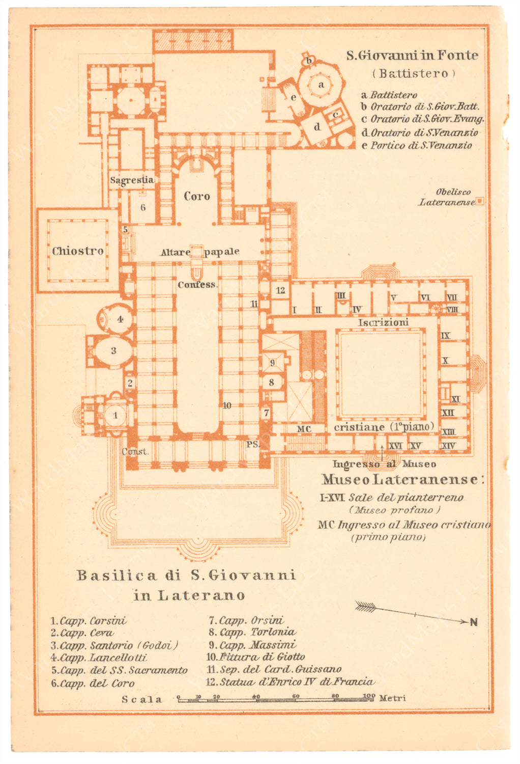 Rome, Italy 1909: Basilica di San Giovanni in Laterano – WardMaps LLC