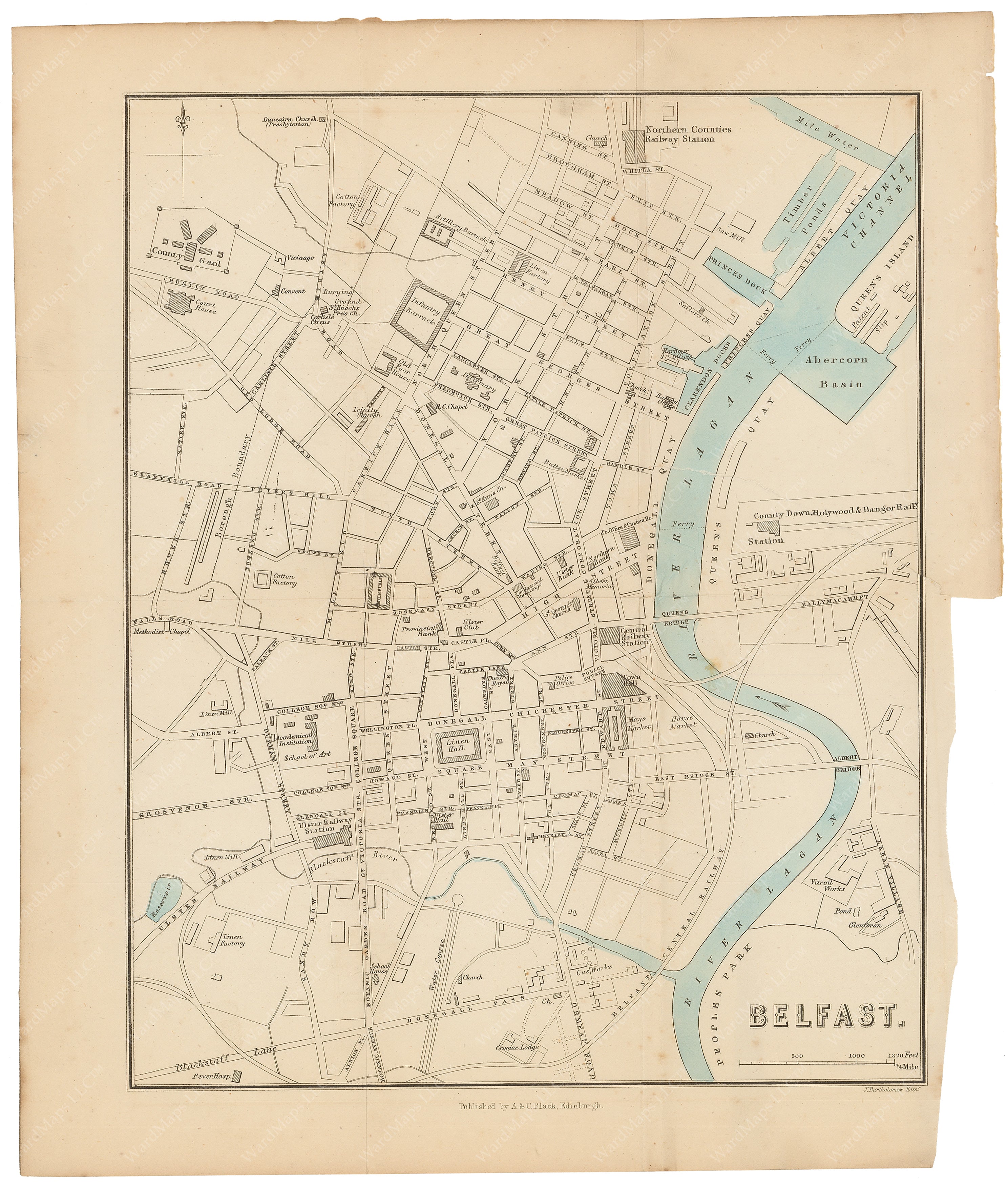 Belfast, Northern Ireland 1876 – WardMaps LLC