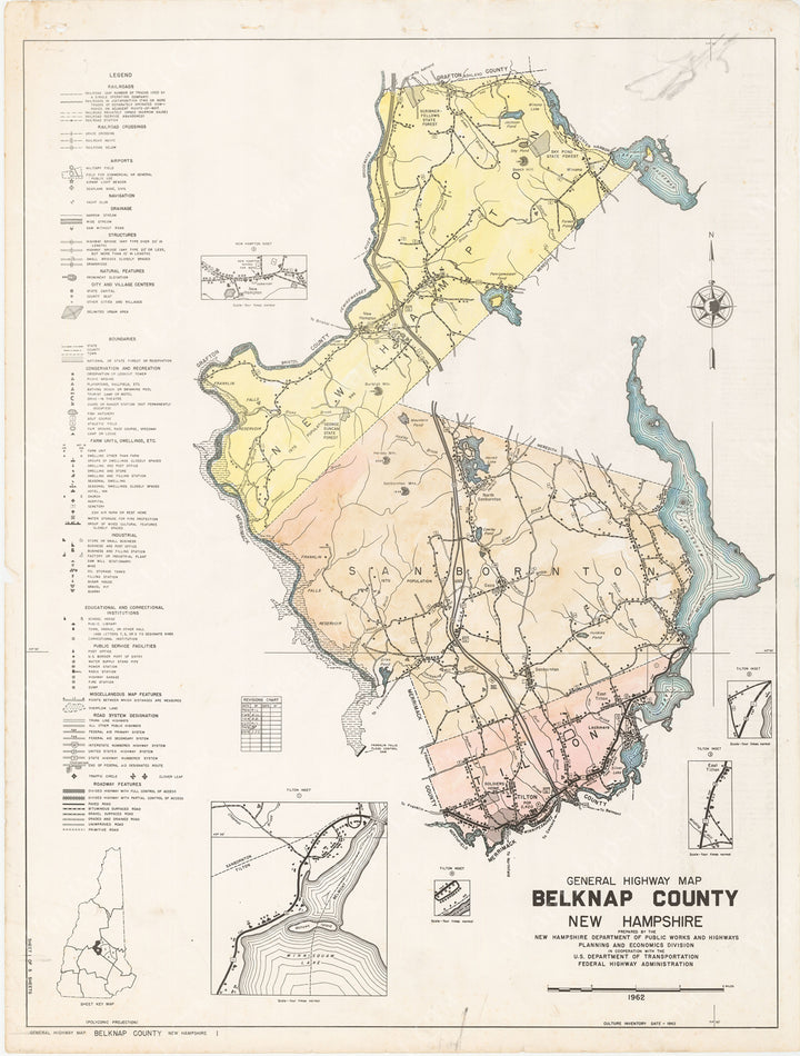 New Hampshire County Highway Maps 1960s-1970s – WardMaps LLC