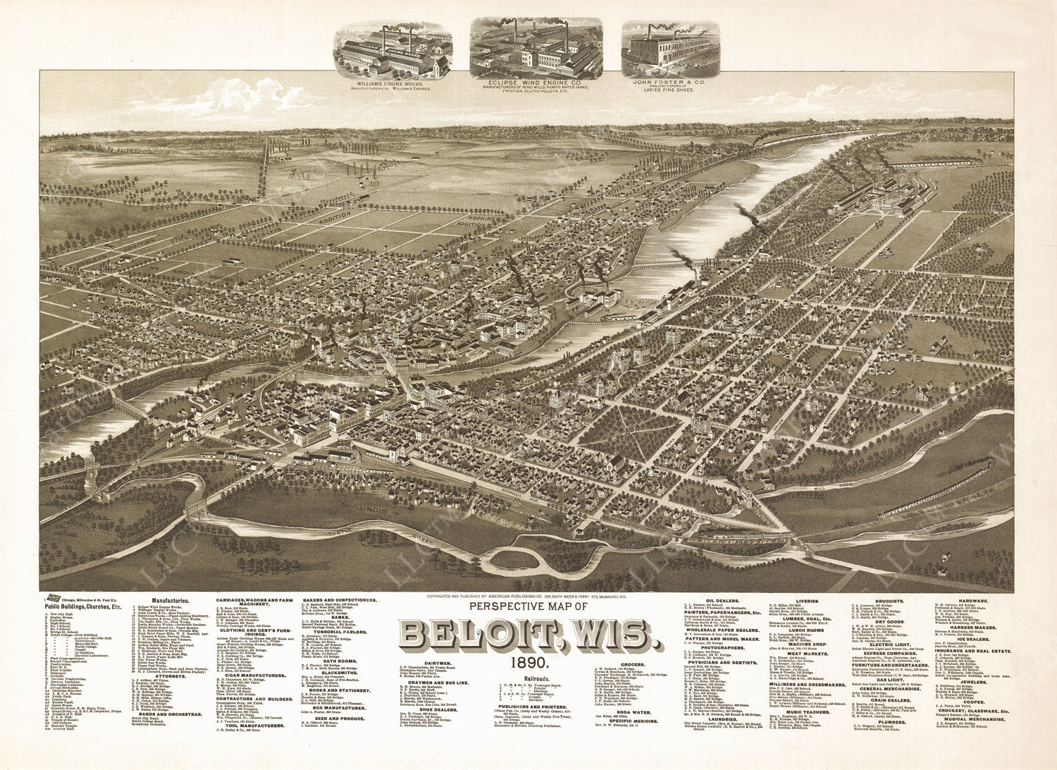 Beloit, Wisconsin 1890 – WardMaps LLC