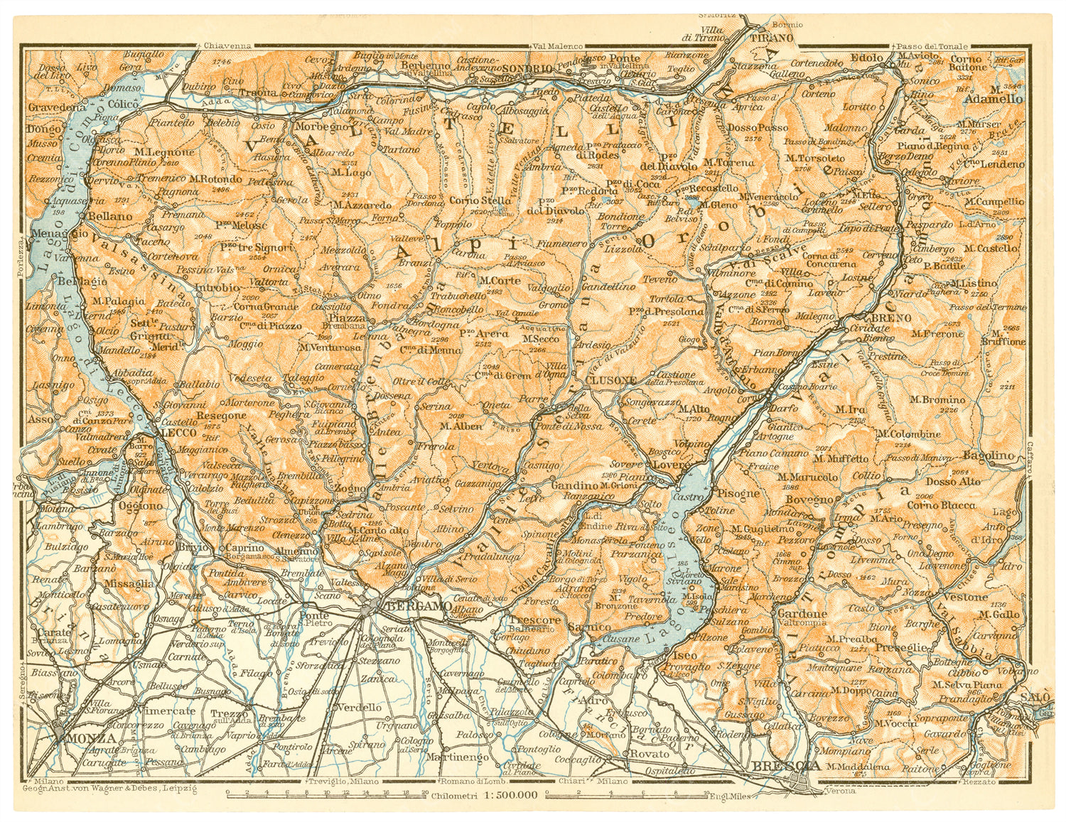 Lombardy Italy, 1913: Northern Part – WardMaps LLC