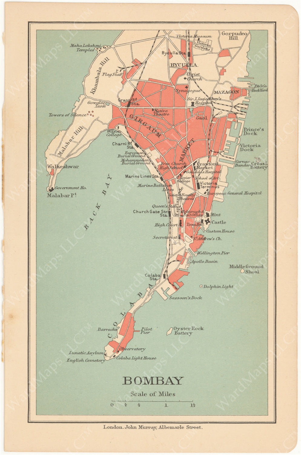 Bombay (Mumbai), India 1905 – WardMaps LLC