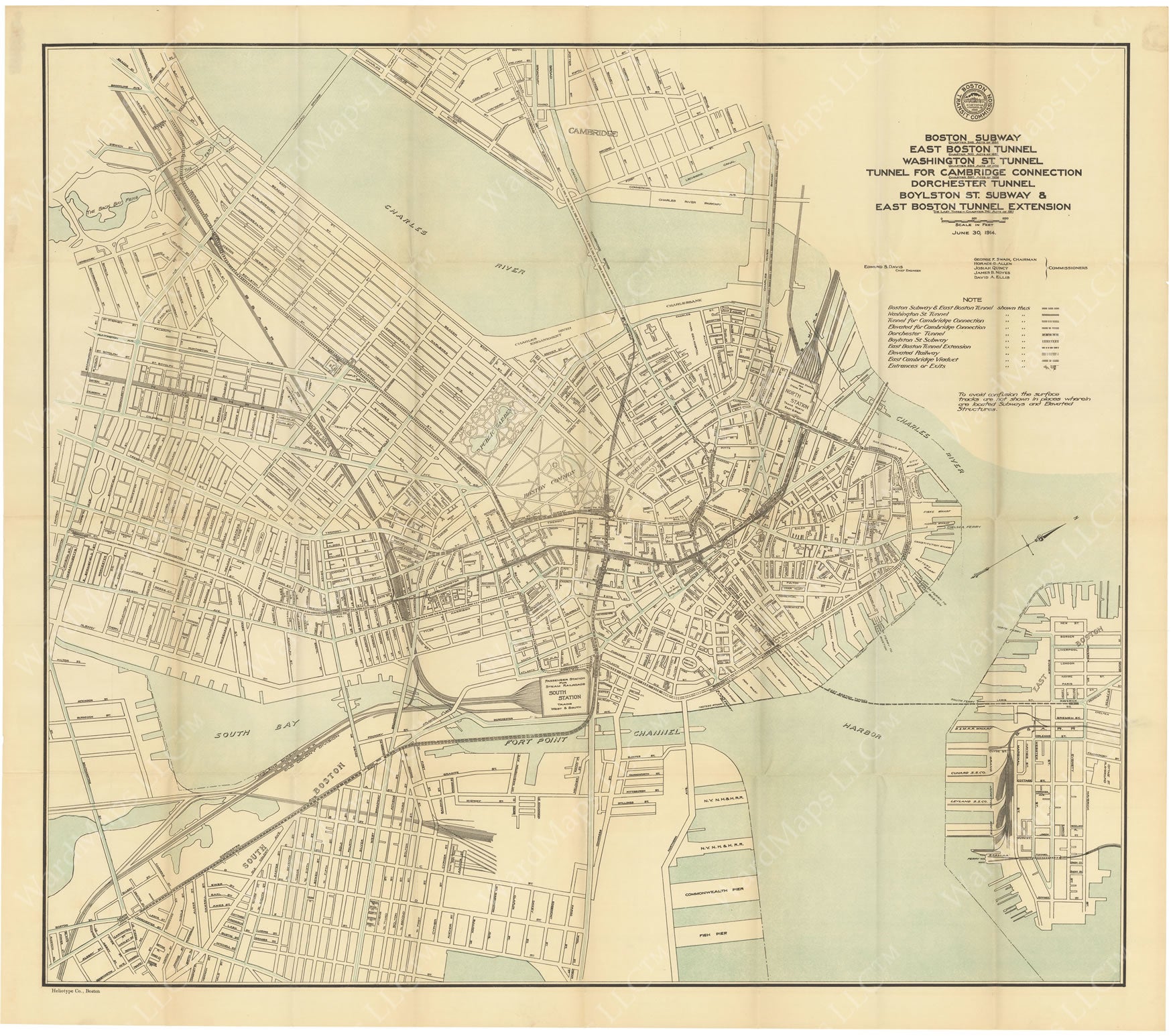 Boston, Massachusetts 1914: BTC Report 20 Map – WardMaps LLC