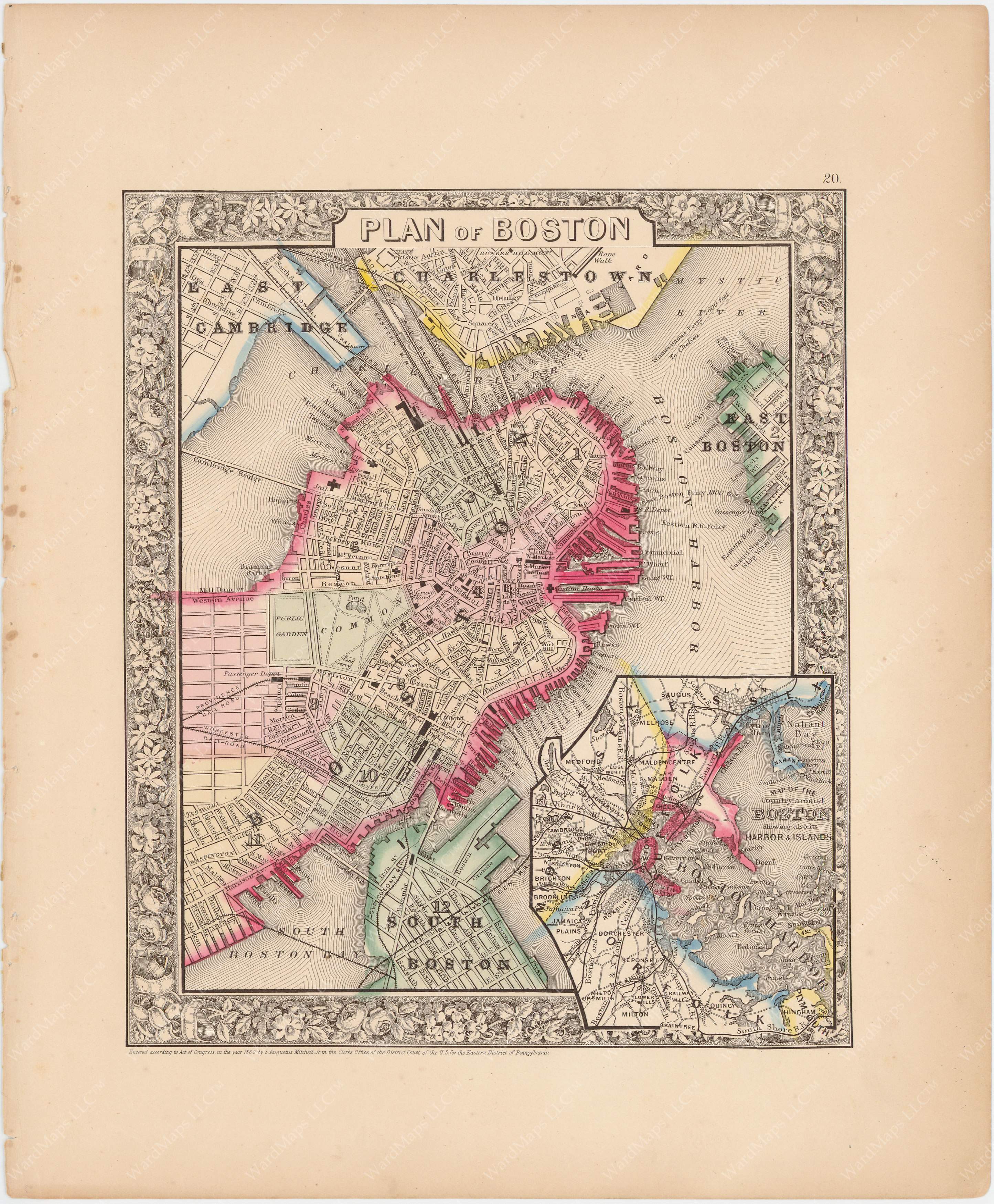 Boston, Massachusetts 1864 – WardMaps LLC