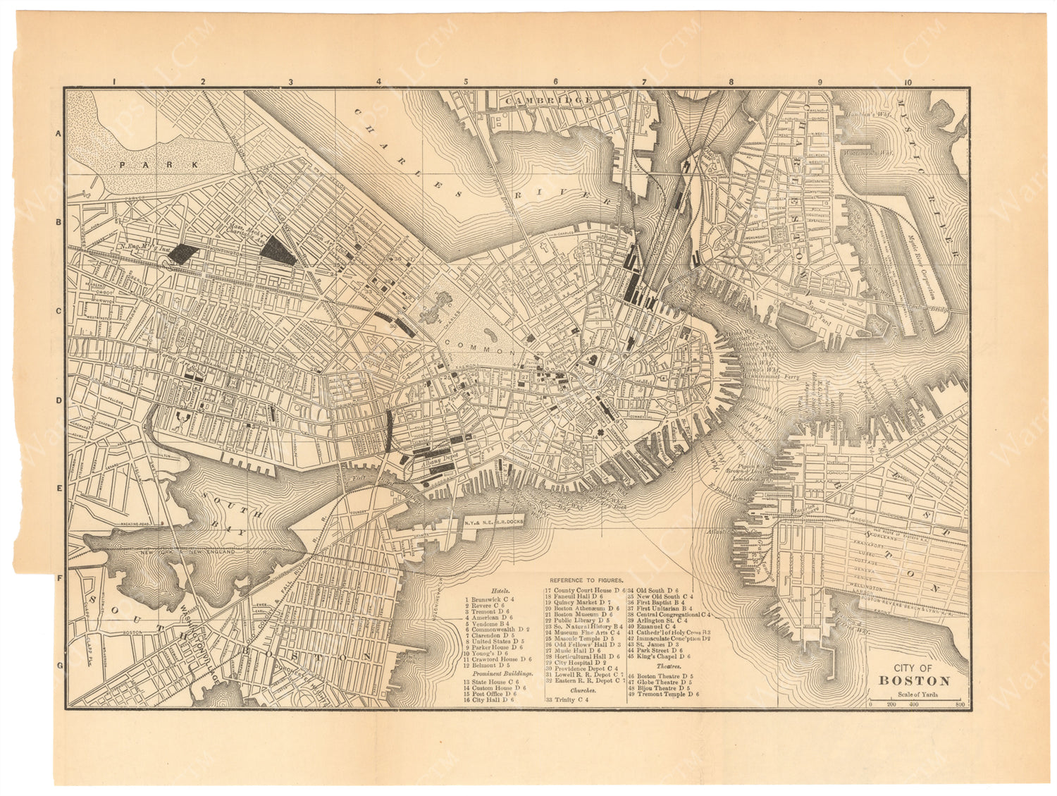 Boston, Massachusetts 1887 – WardMaps LLC