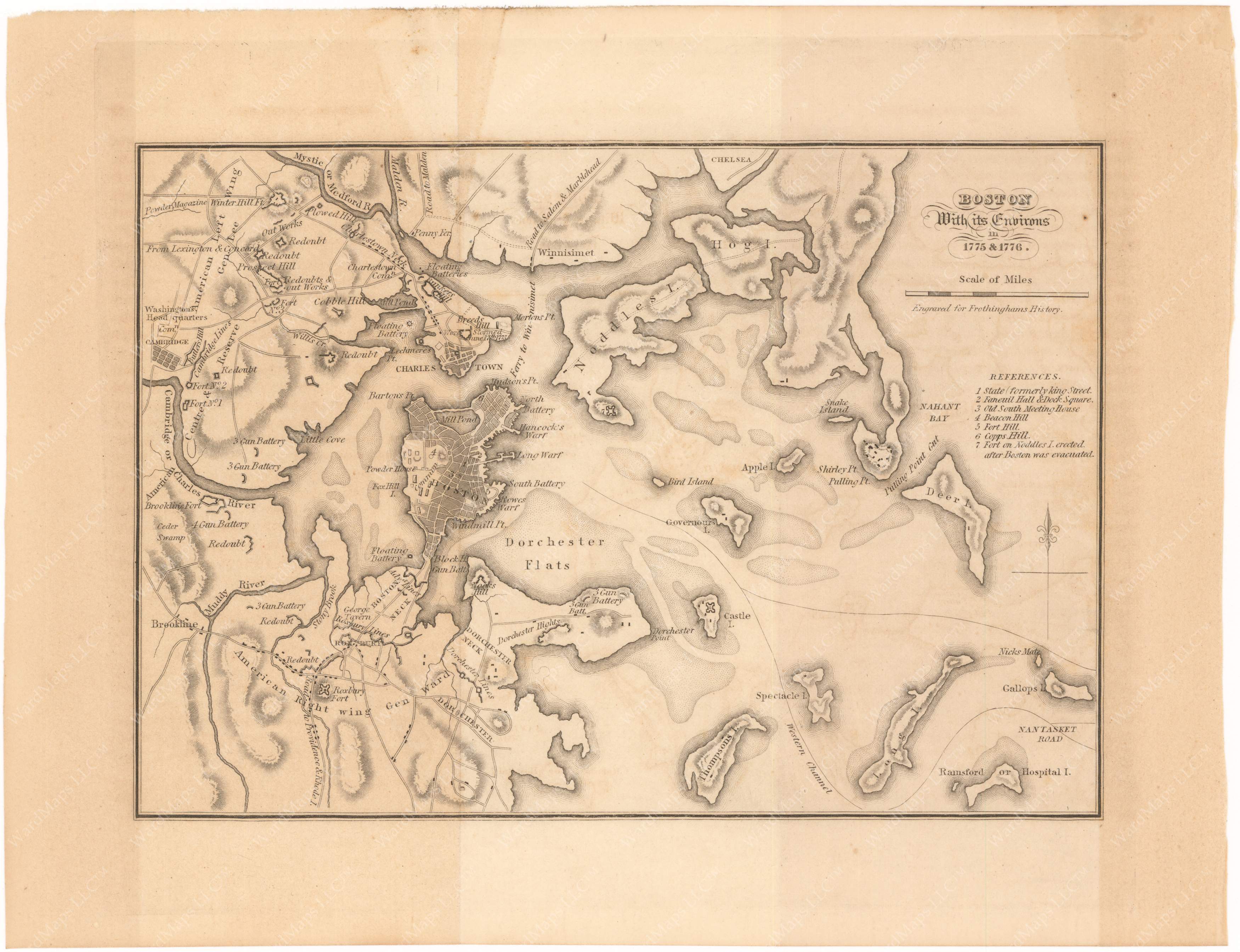 Boston, Massachusetts in 1775-1776 – WardMaps LLC