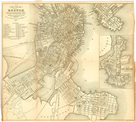 Boston, Massachusetts 1855 – WardMaps LLC