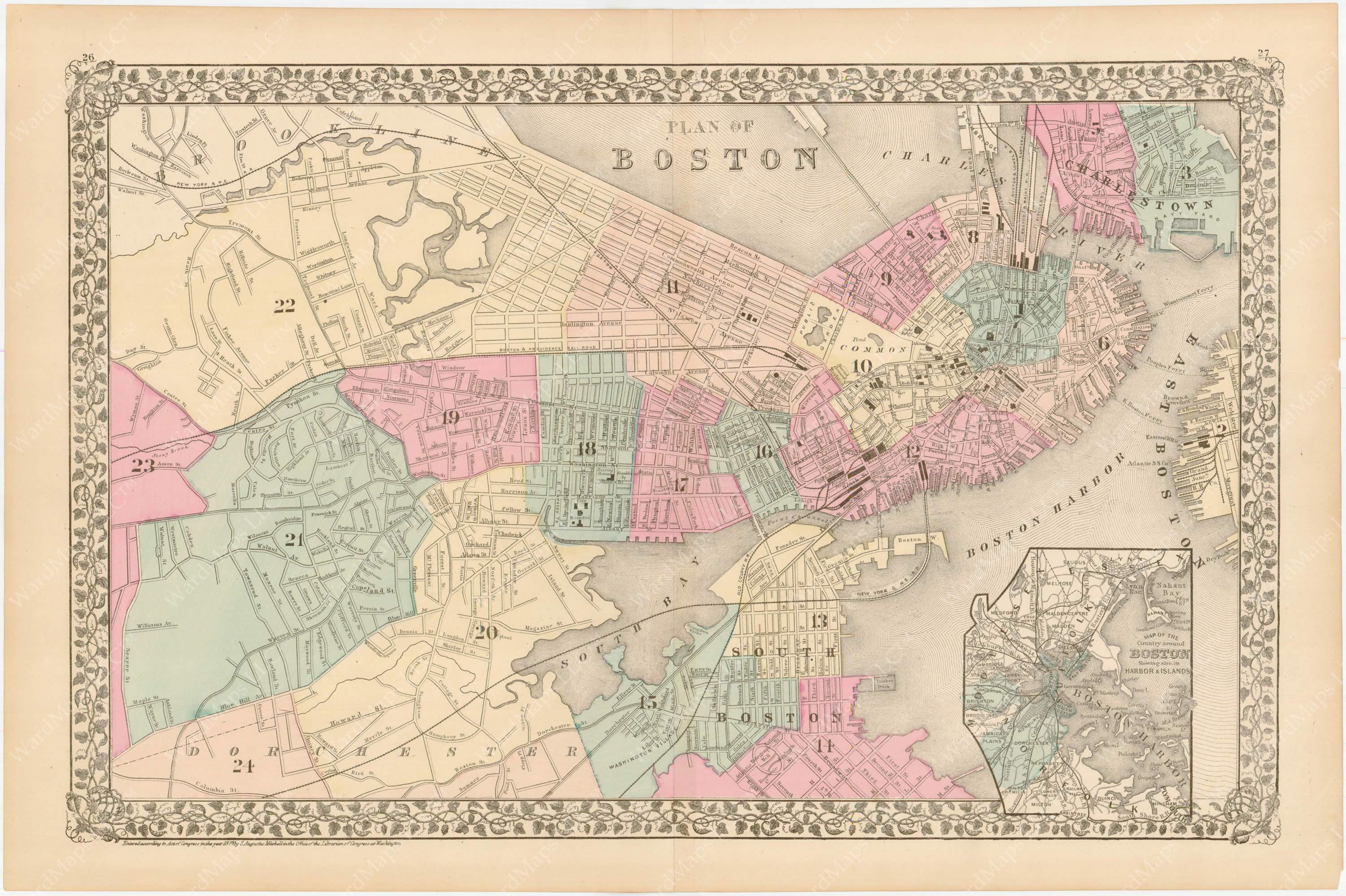 Boston, Massachusetts 1877 – WardMaps LLC