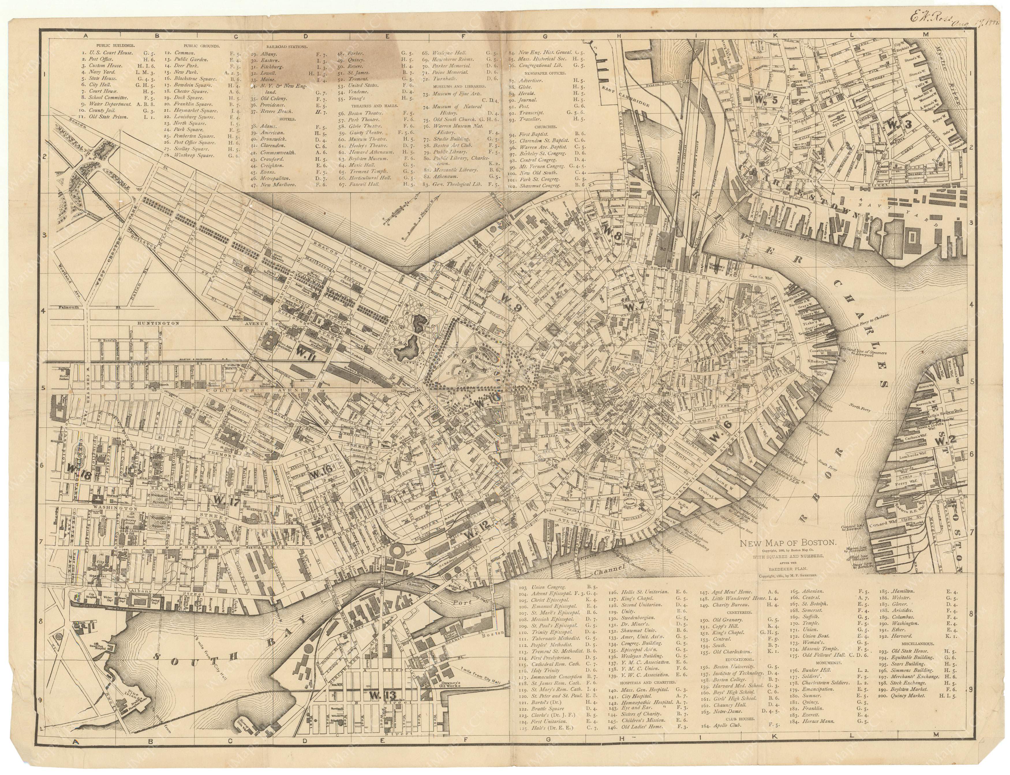 Boston, Massachusetts 1880 – WardMaps LLC