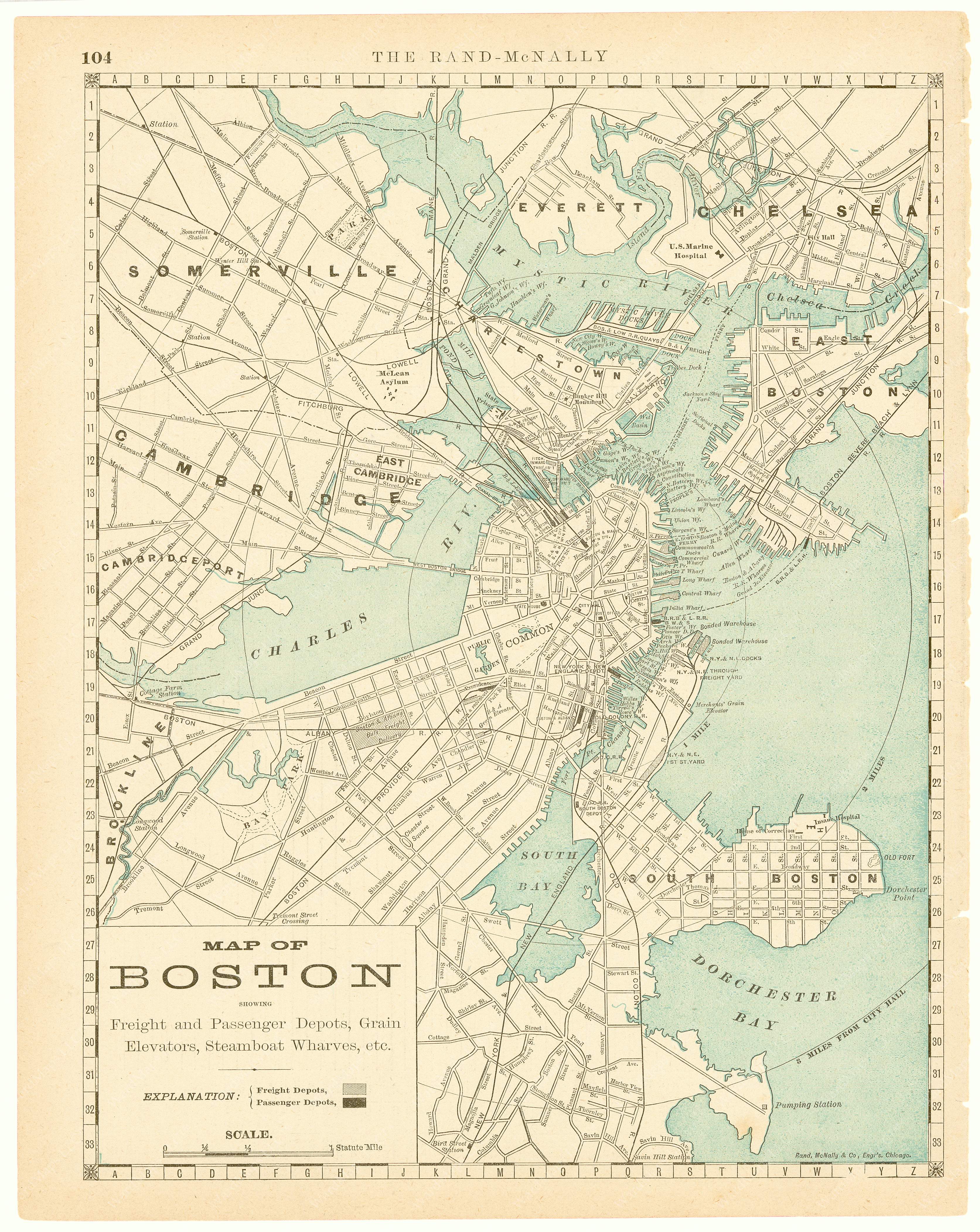 Boston, Massachusetts 1885 – WardMaps LLC