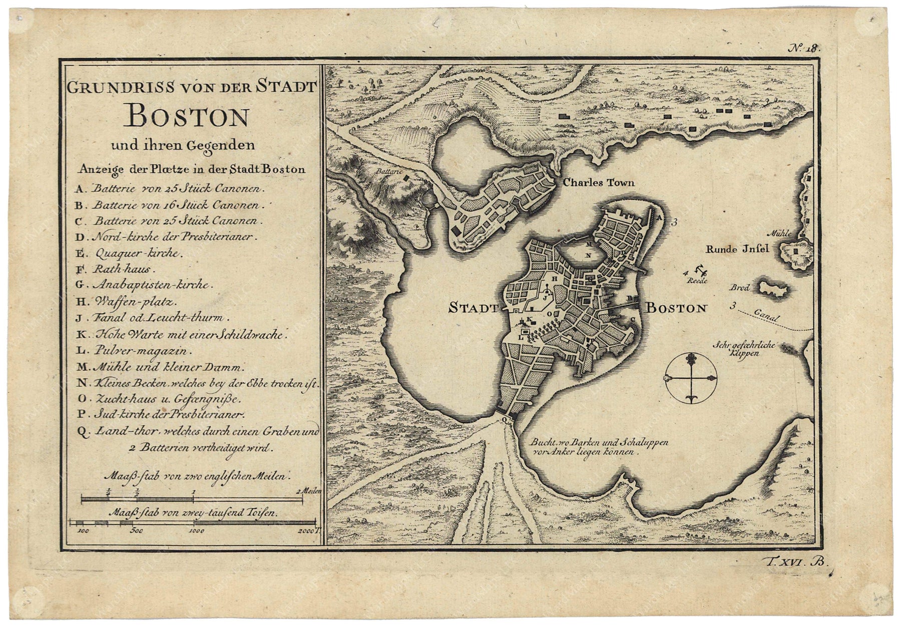 Boston, Massachusetts 1770 – WardMaps LLC