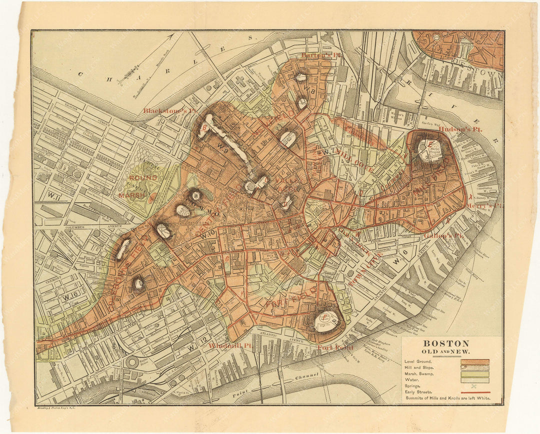 Boston, Massachusetts "Old & New" 1880 – WardMaps LLC