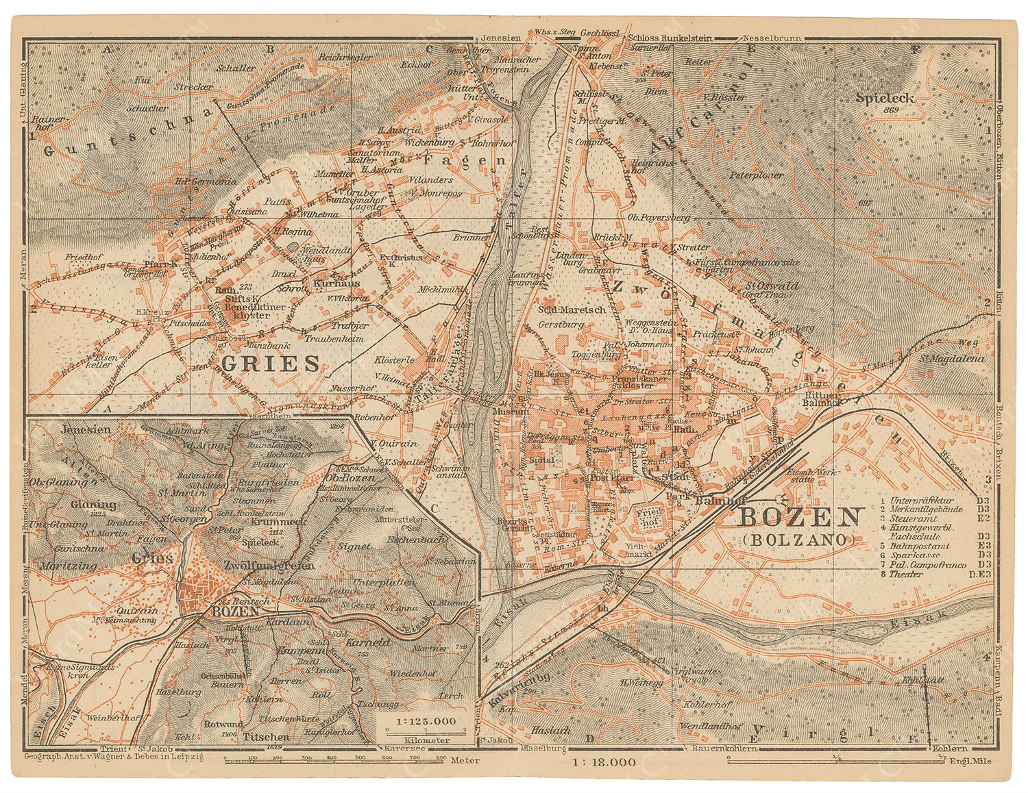 Bolzano, Italy 1928 – WardMaps LLC