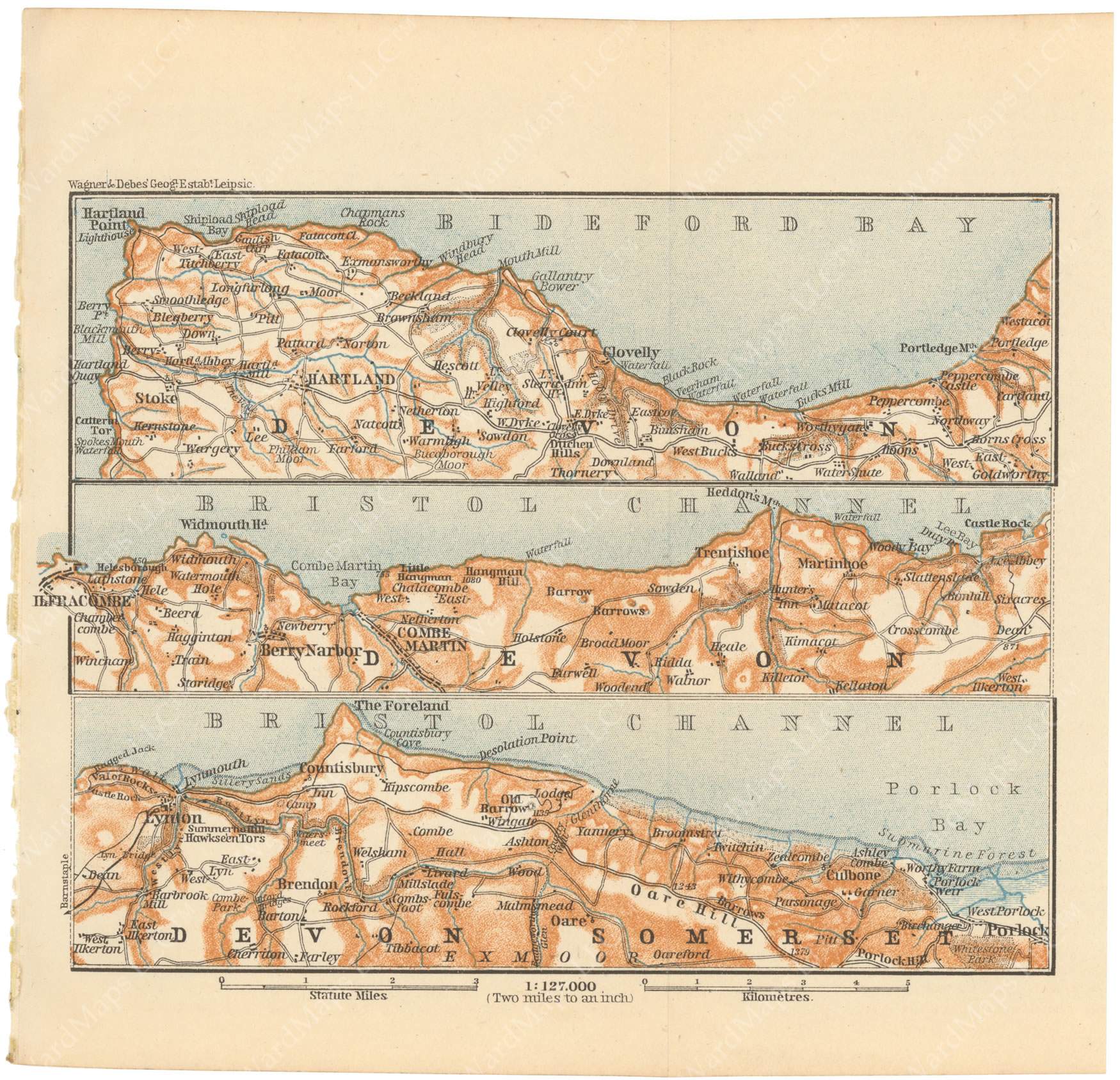 Bristol Channel, Great Britain 1910 – WardMaps LLC