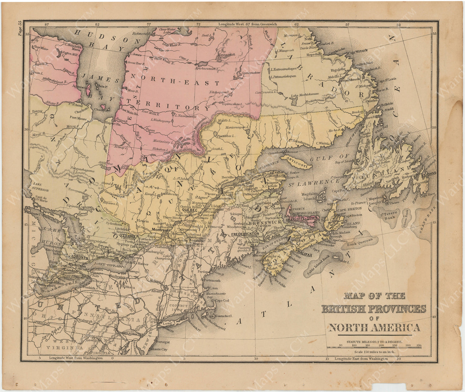 British Provinces of North America (Eastern Canada) 1879 – WardMaps LLC