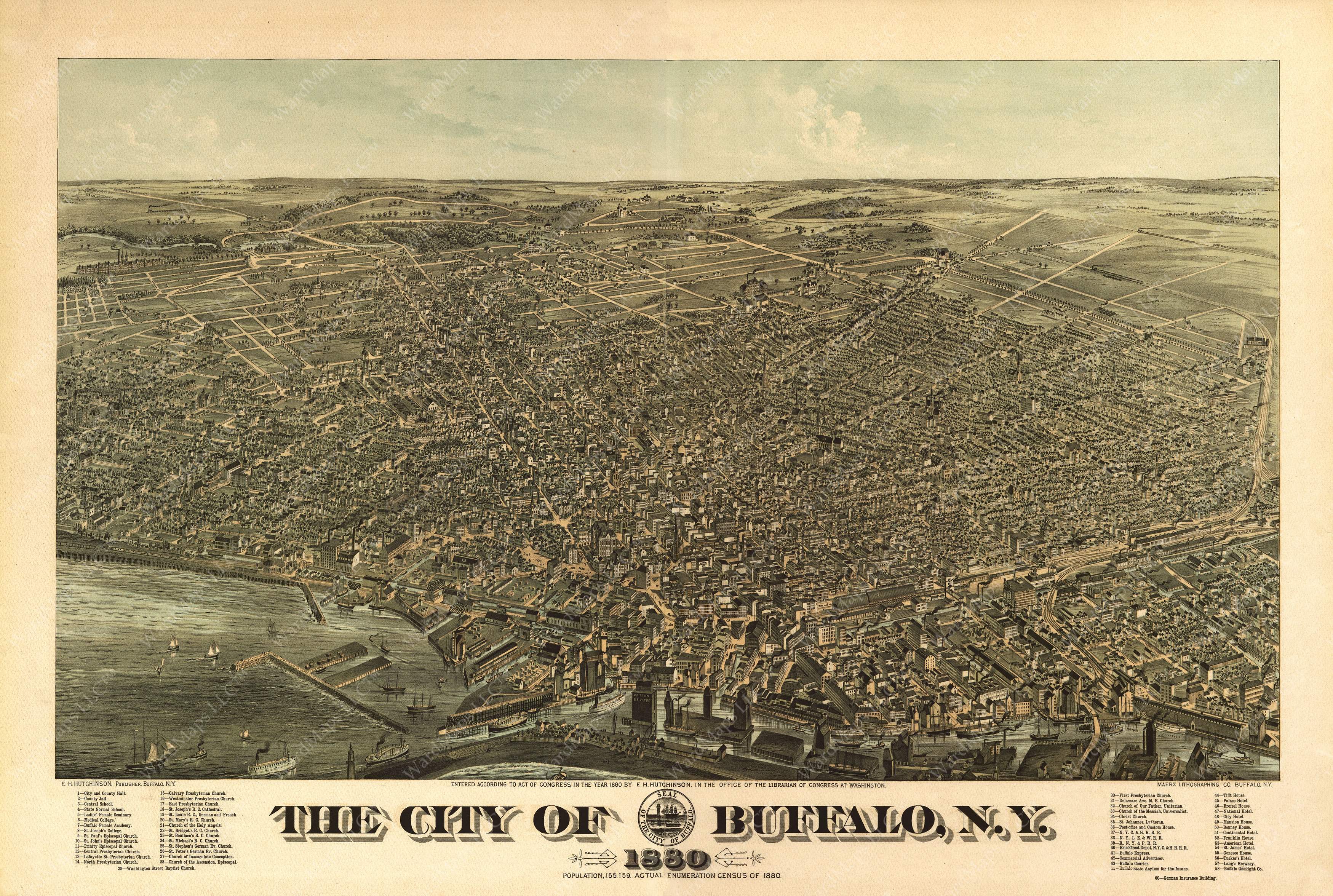 Buffalo, New York 1880 – WardMaps LLC