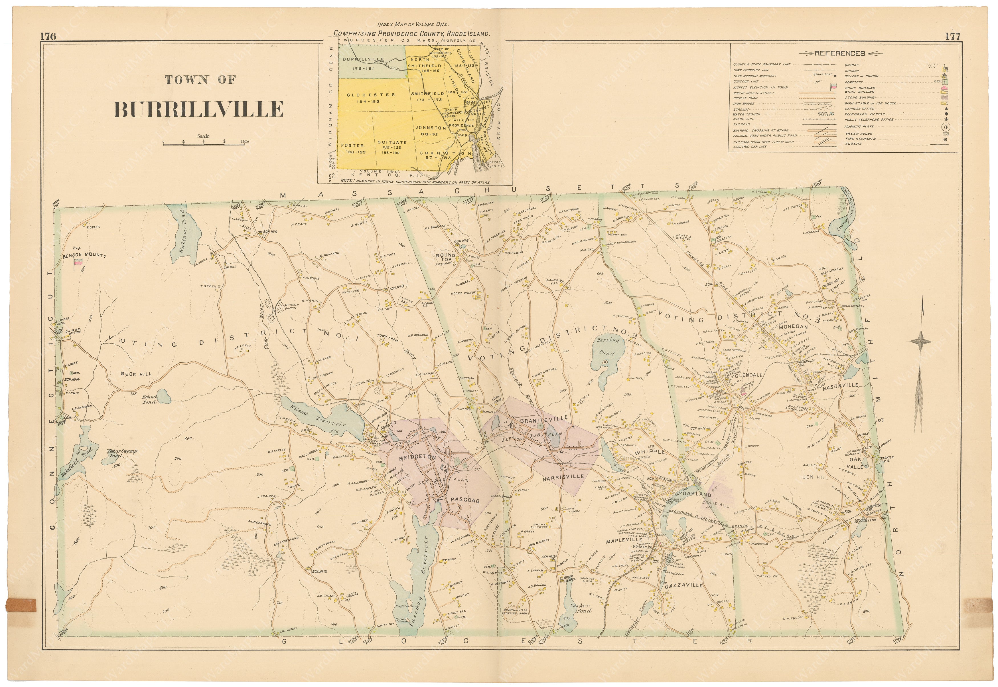 Burrillville, Rhode Island 1895 – WardMaps LLC