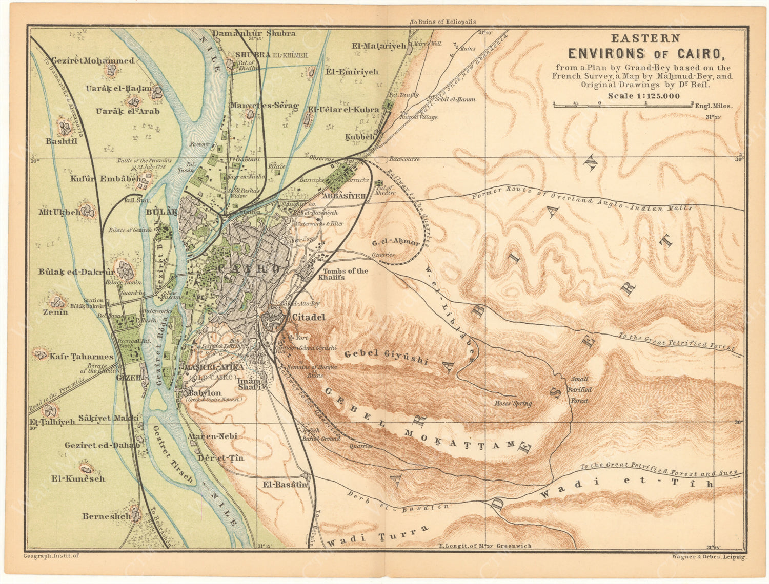 Cairo, Egypt 1885: Eastern Environs – WardMaps LLC