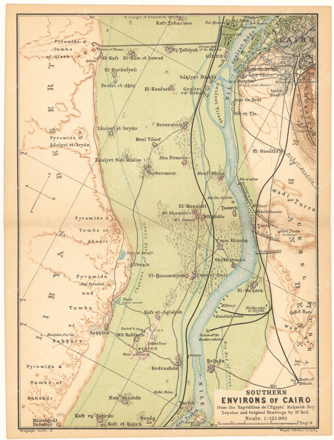 Cairo, Egypt 1885: Southern Environs – WardMaps LLC