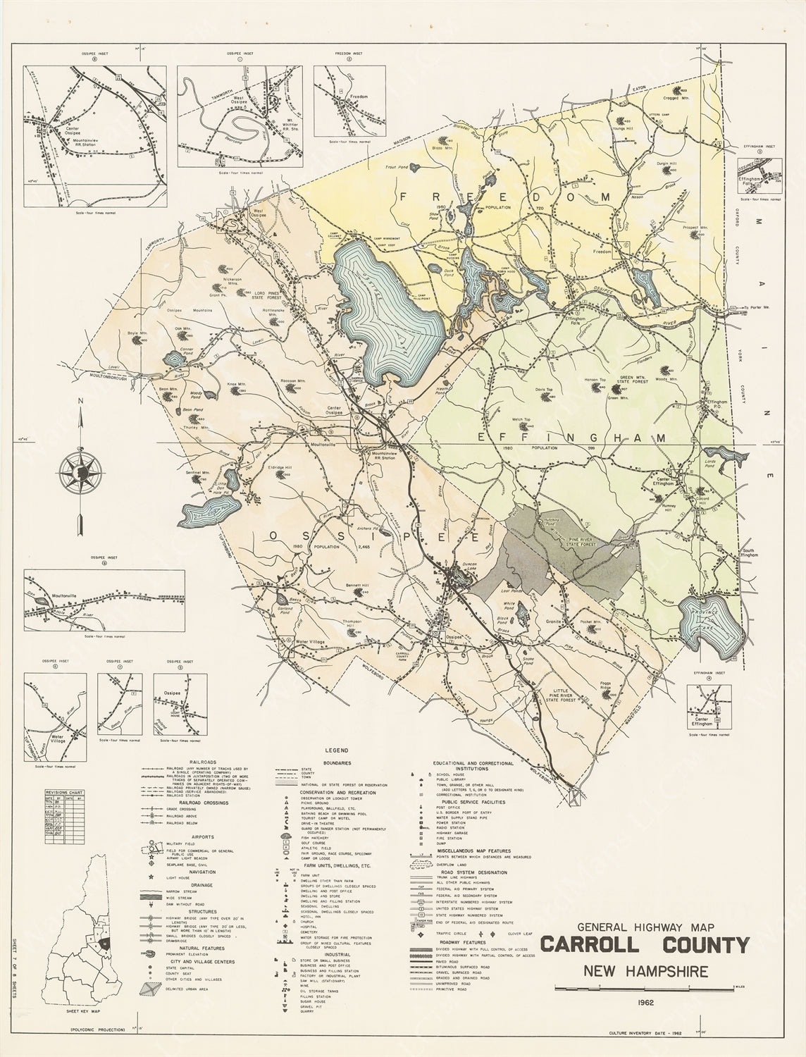 Carroll County, New Hampshire 1962: 07 of 08 – WardMaps LLC