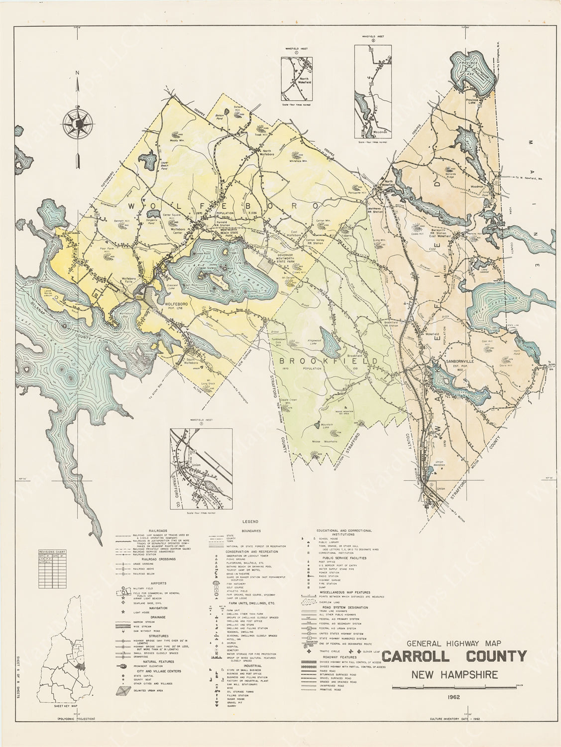 Carroll County, New Hampshire 1962: 08 of 08 – WardMaps LLC