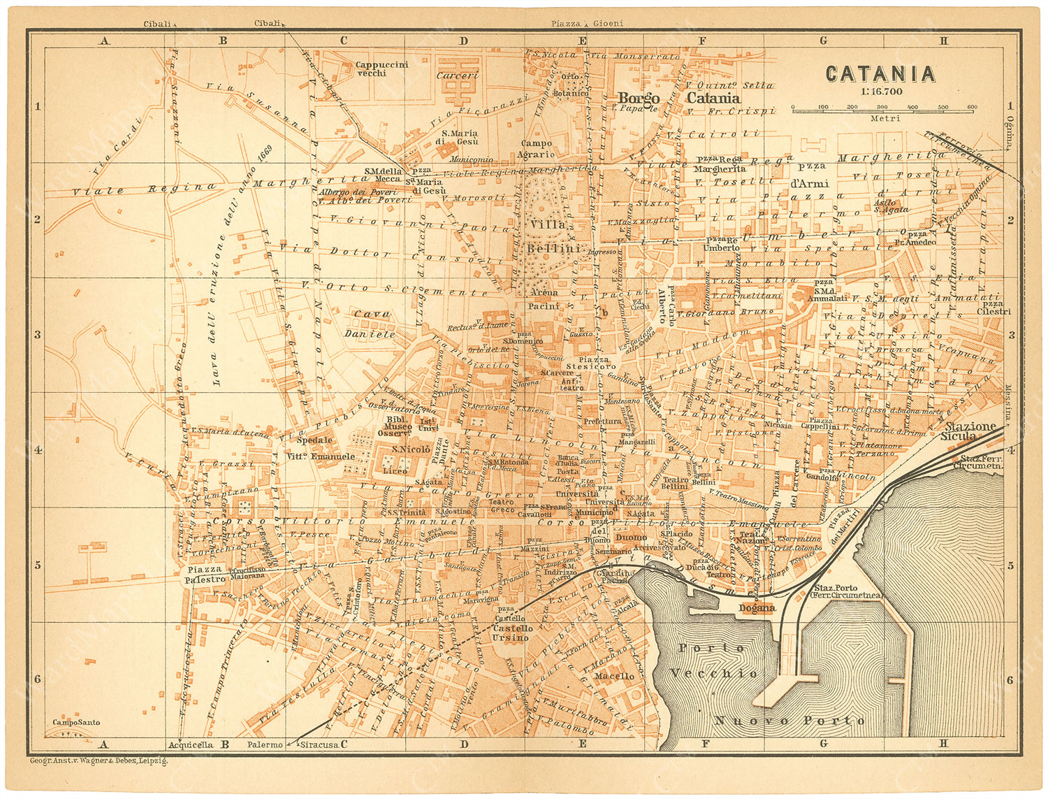 Catania, Italy 1908 – WardMaps LLC