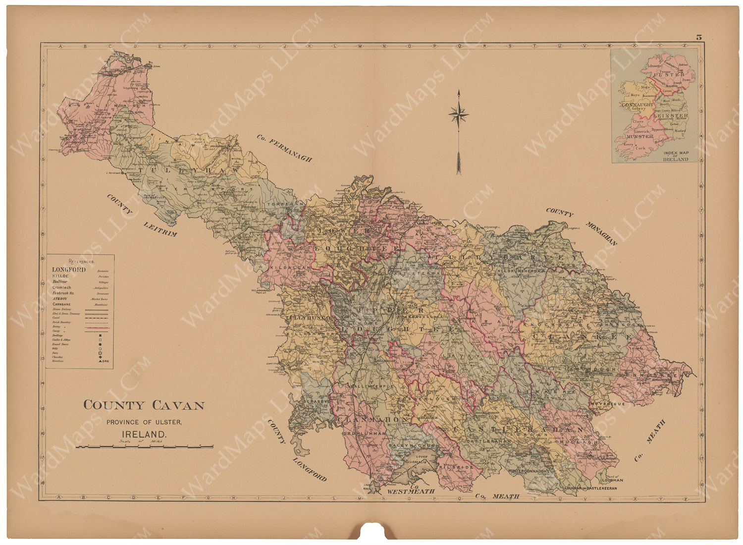 County Cavan, Ireland 1901 – WardMaps LLC