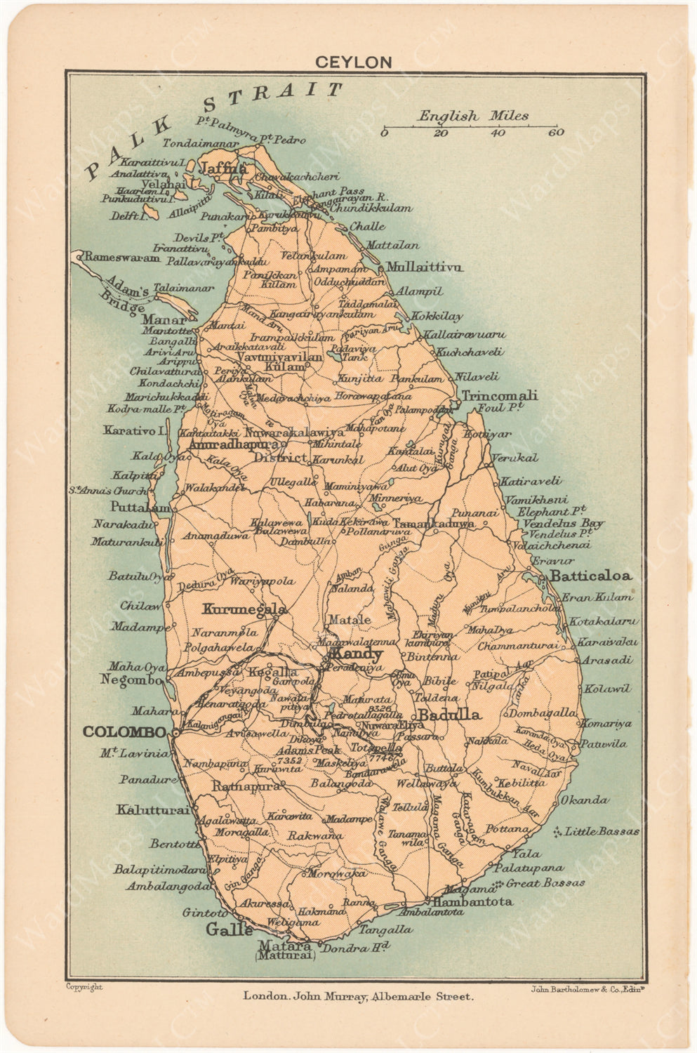 Ceylon (Sri Lanka) 1905 – WardMaps LLC