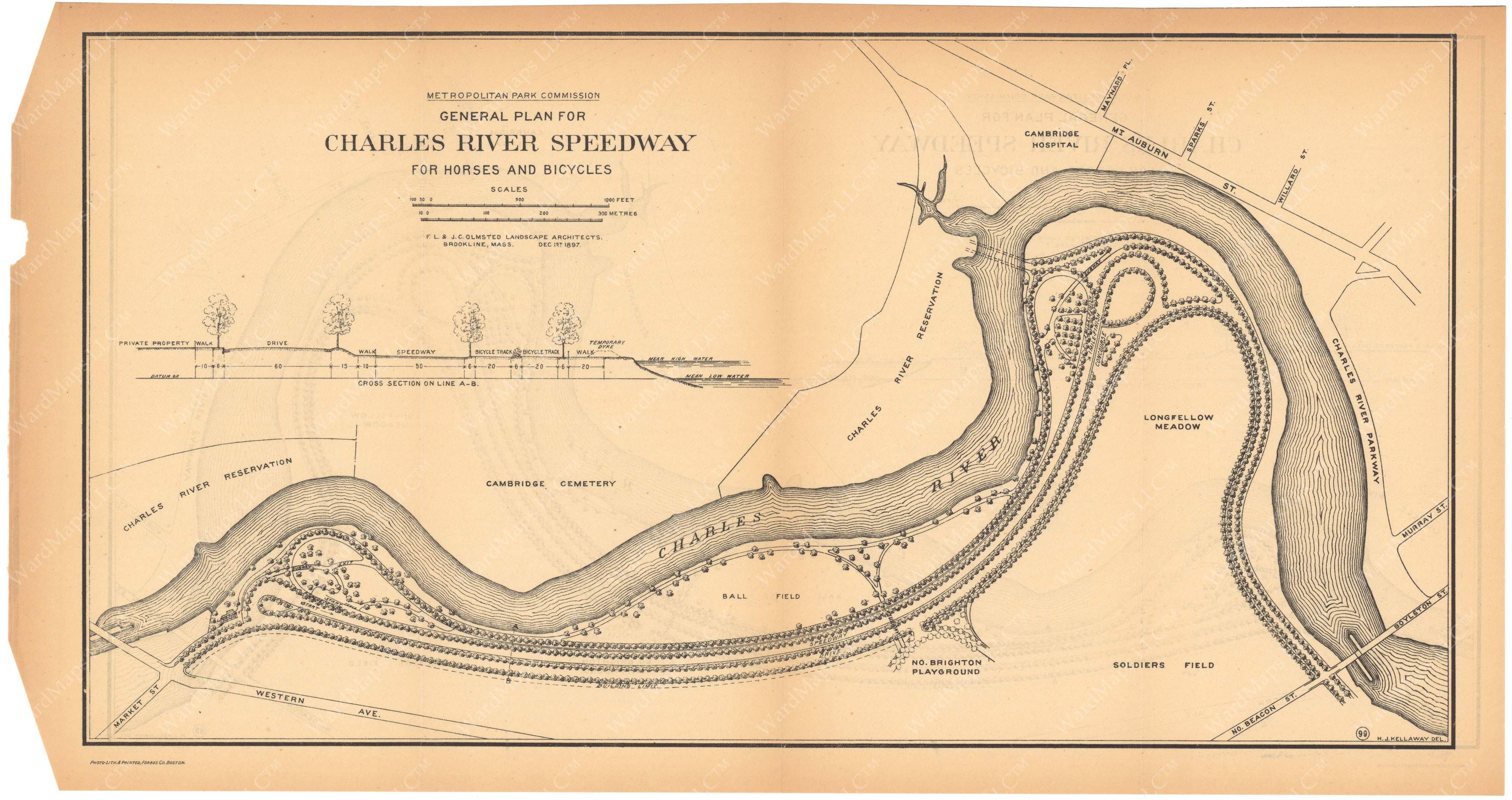 Charles River Speedway, Allston/Brighton Massachusetts 1897 – WardMaps LLC